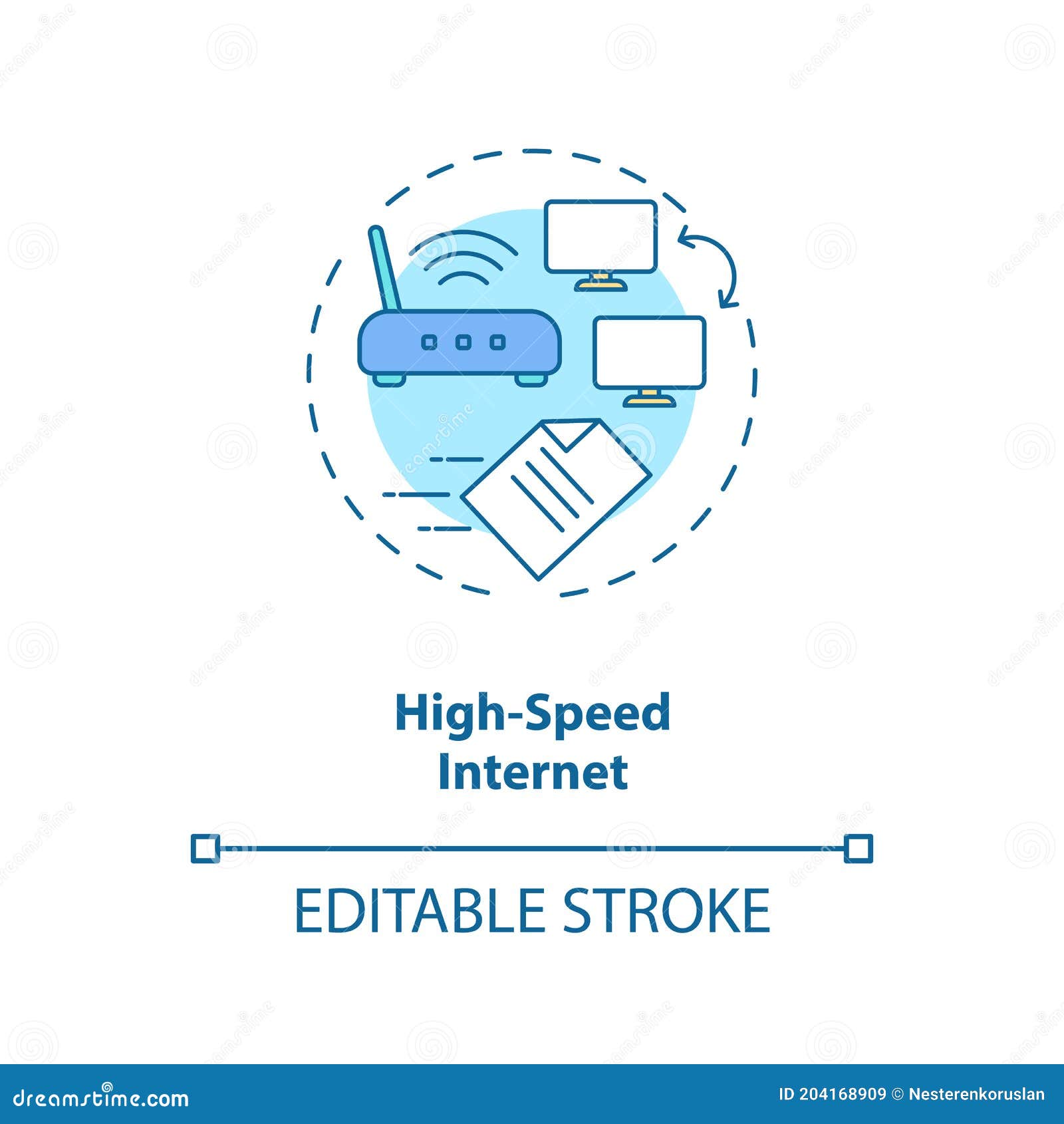 High Speed Internet Concept Icon Stock Vector - Illustration of ...