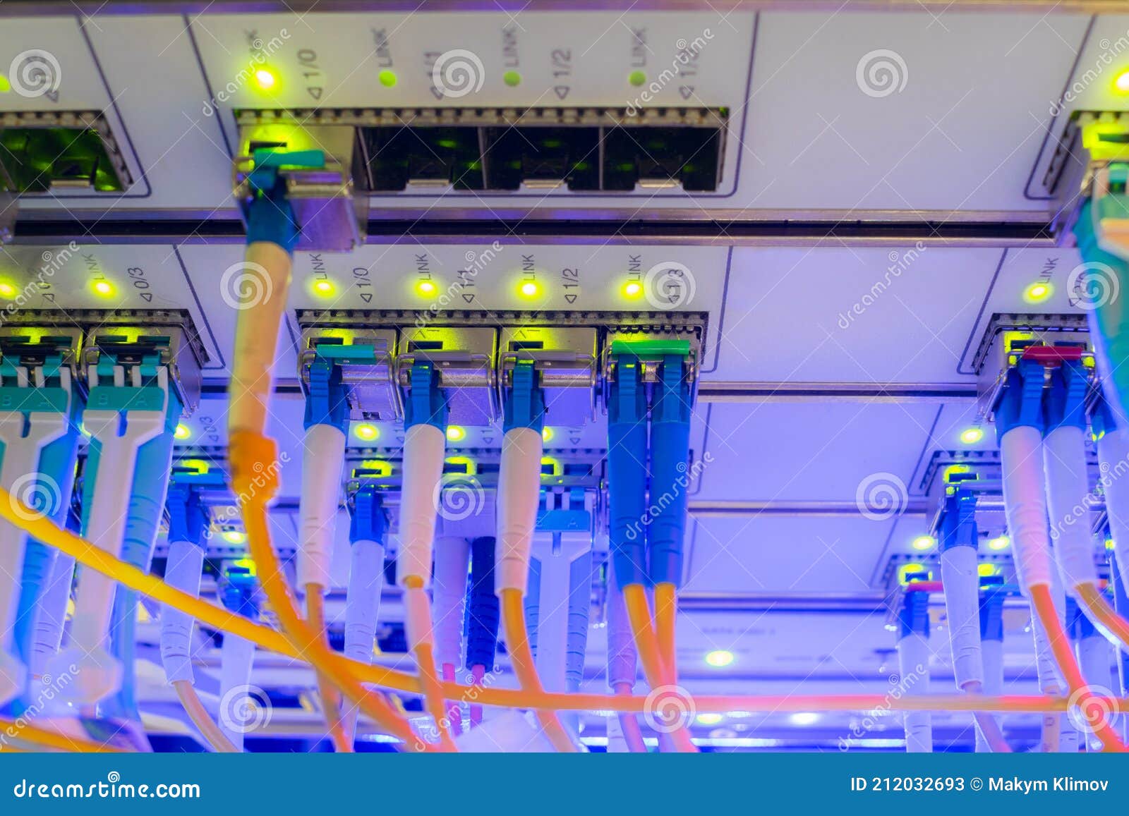 High-speed Internet Connection To the Master Server is in a Modern Data ...