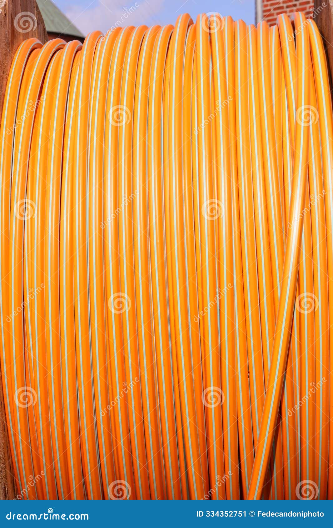 High-speed Internet Infrastructure Deployment Featuring a Large Orange ...