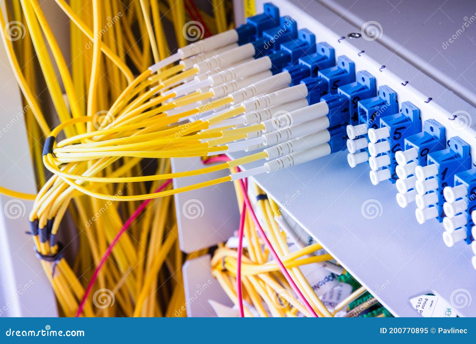 High Speed Internet Provider Router with Optical Cables Stock Image ...