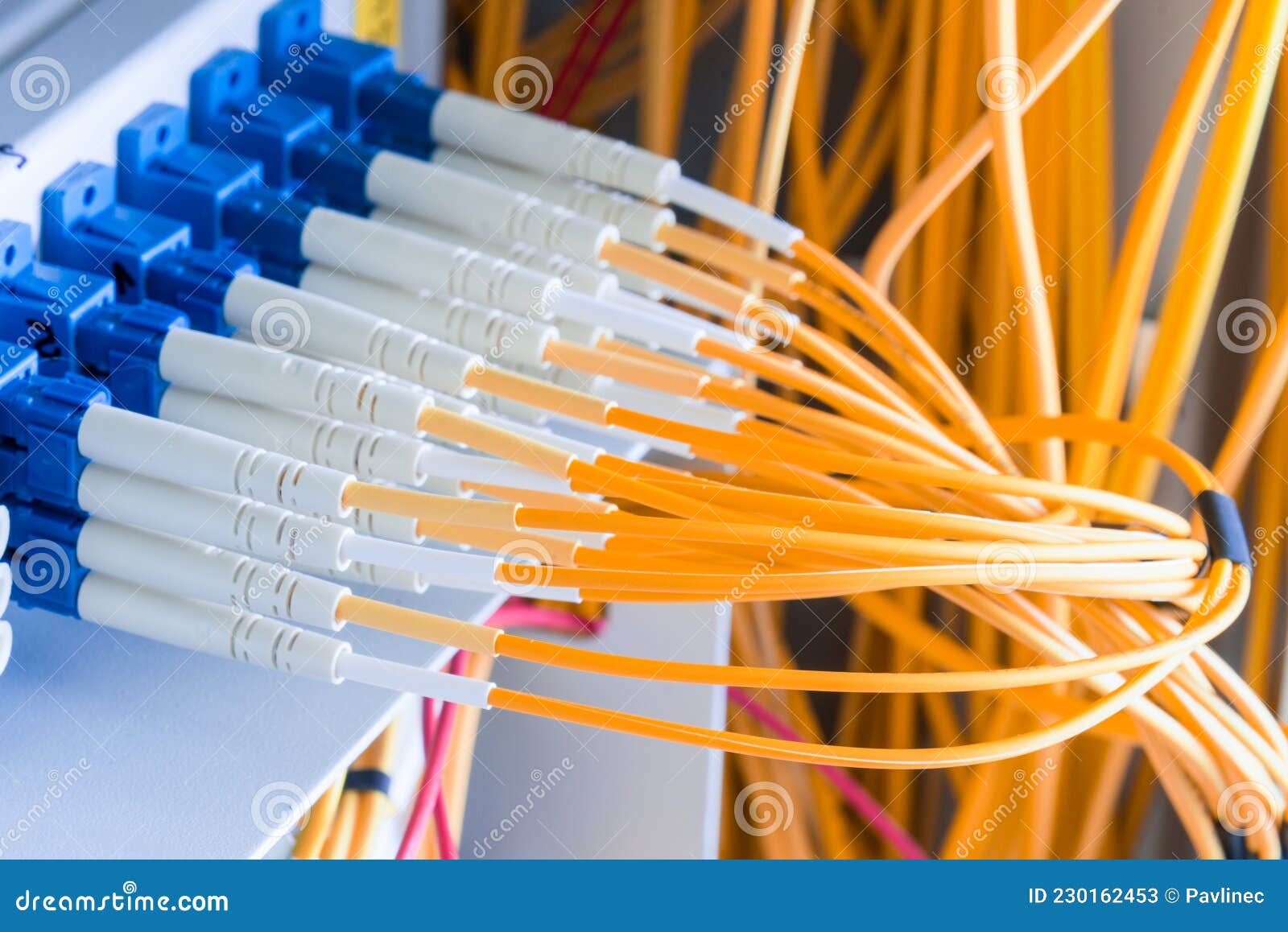 High Speed Internet Provider Router with Optical Cables Stock Image ...
