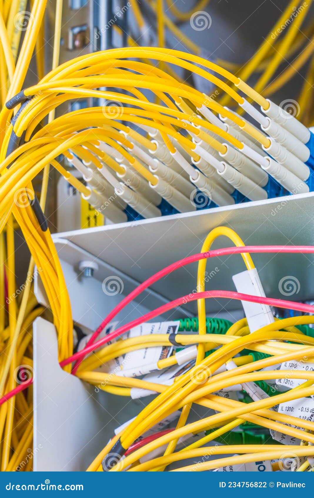 High Speed Internet Provider Router with Optical Cables Stock Photo ...
