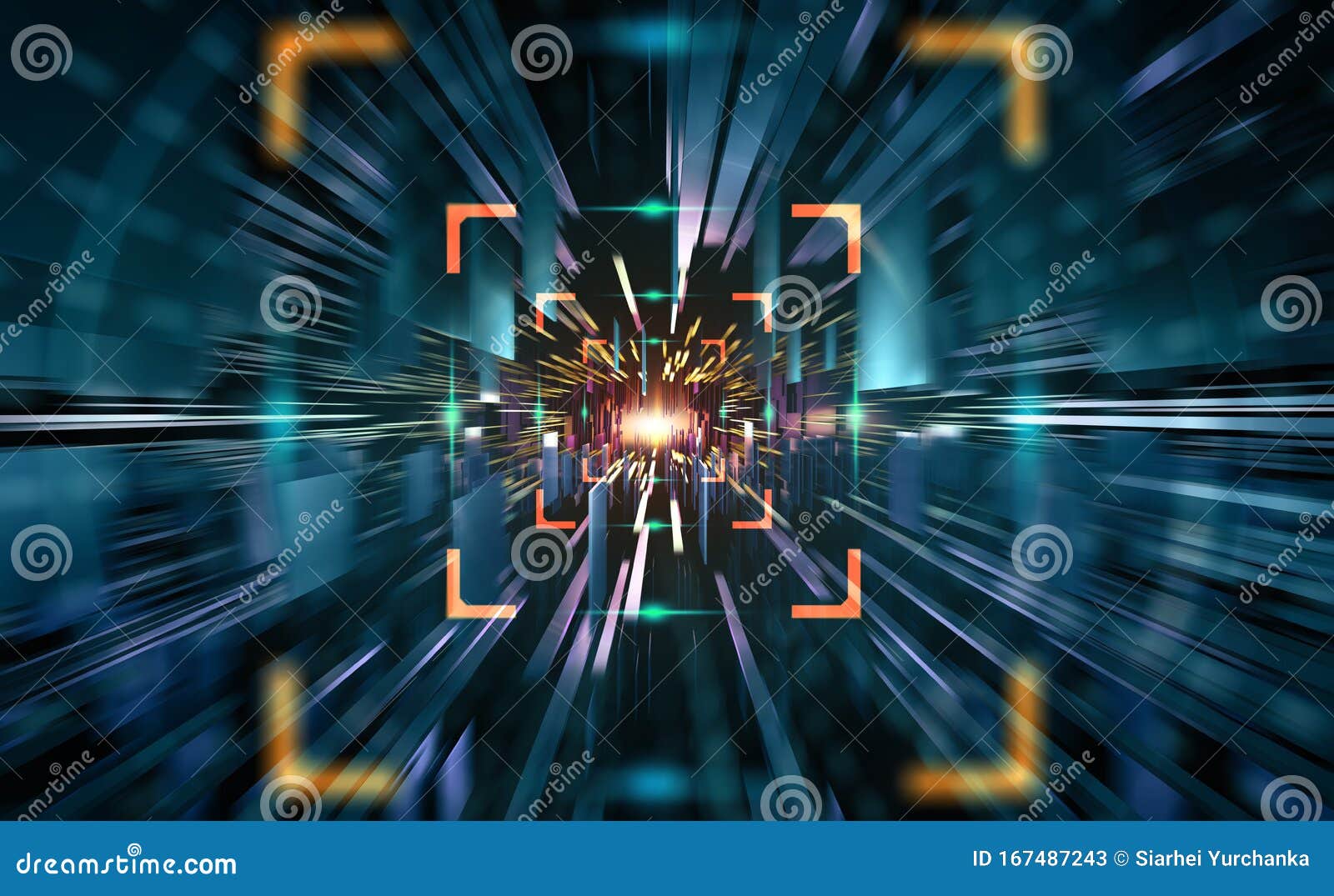High Speed Internet Technology. Portal 3D Illustration Stock ...