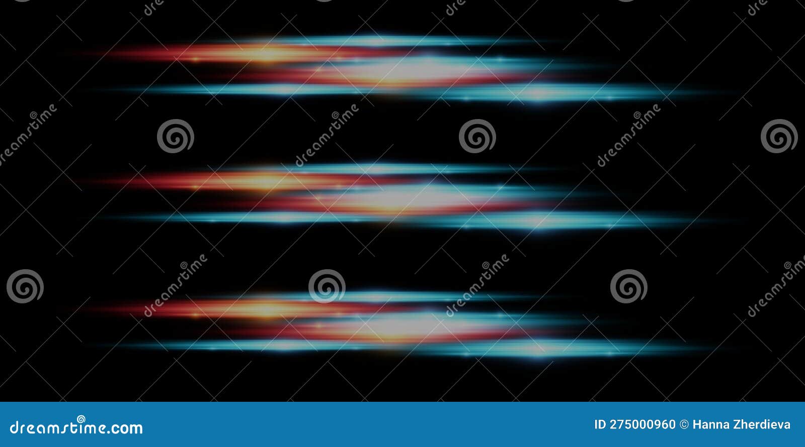 High Speed Light Effect on Black Background. Stock Illustration ...