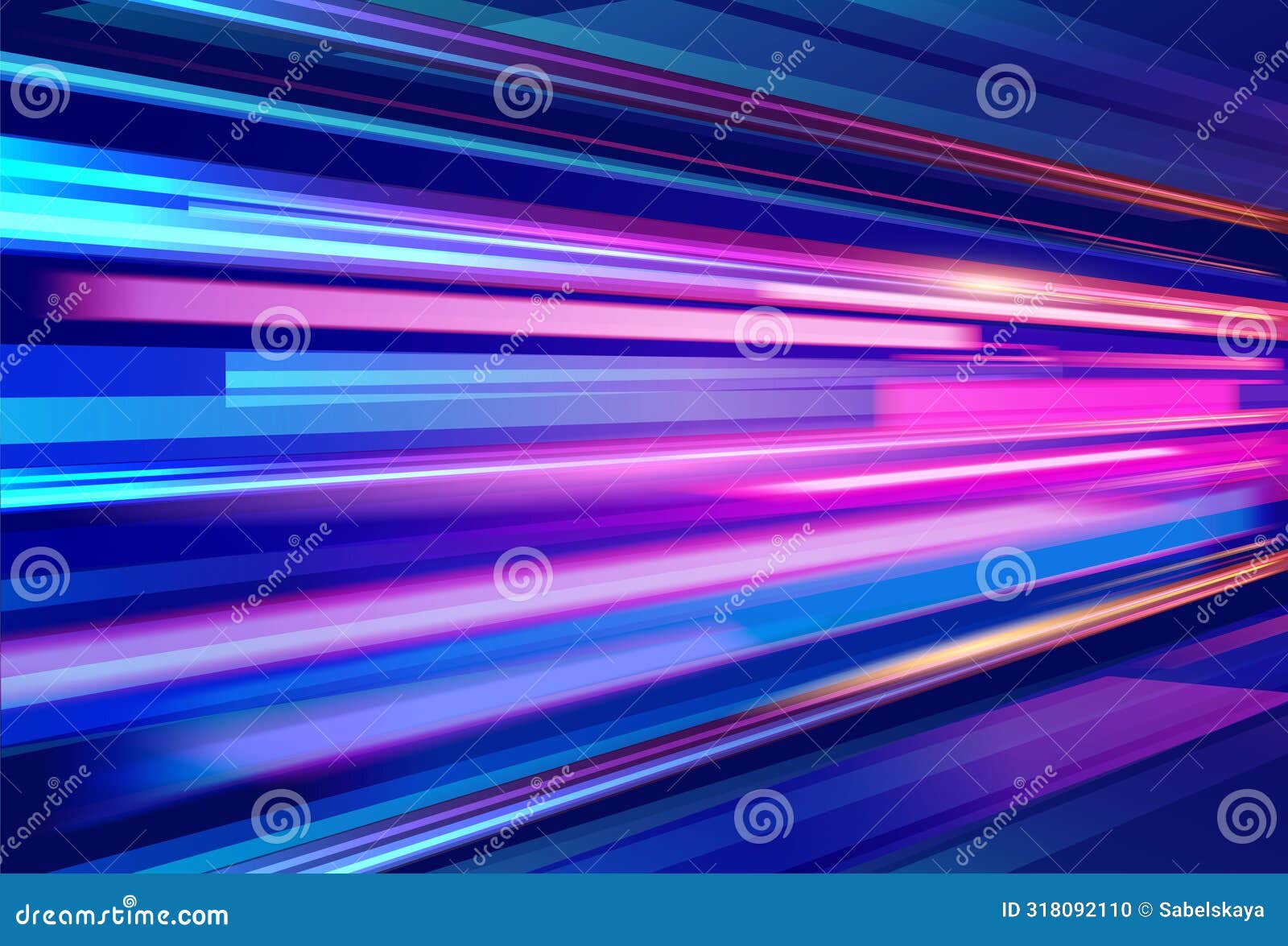 High Speed Light Lines, Trails with Motion Blur Effect Vector ...