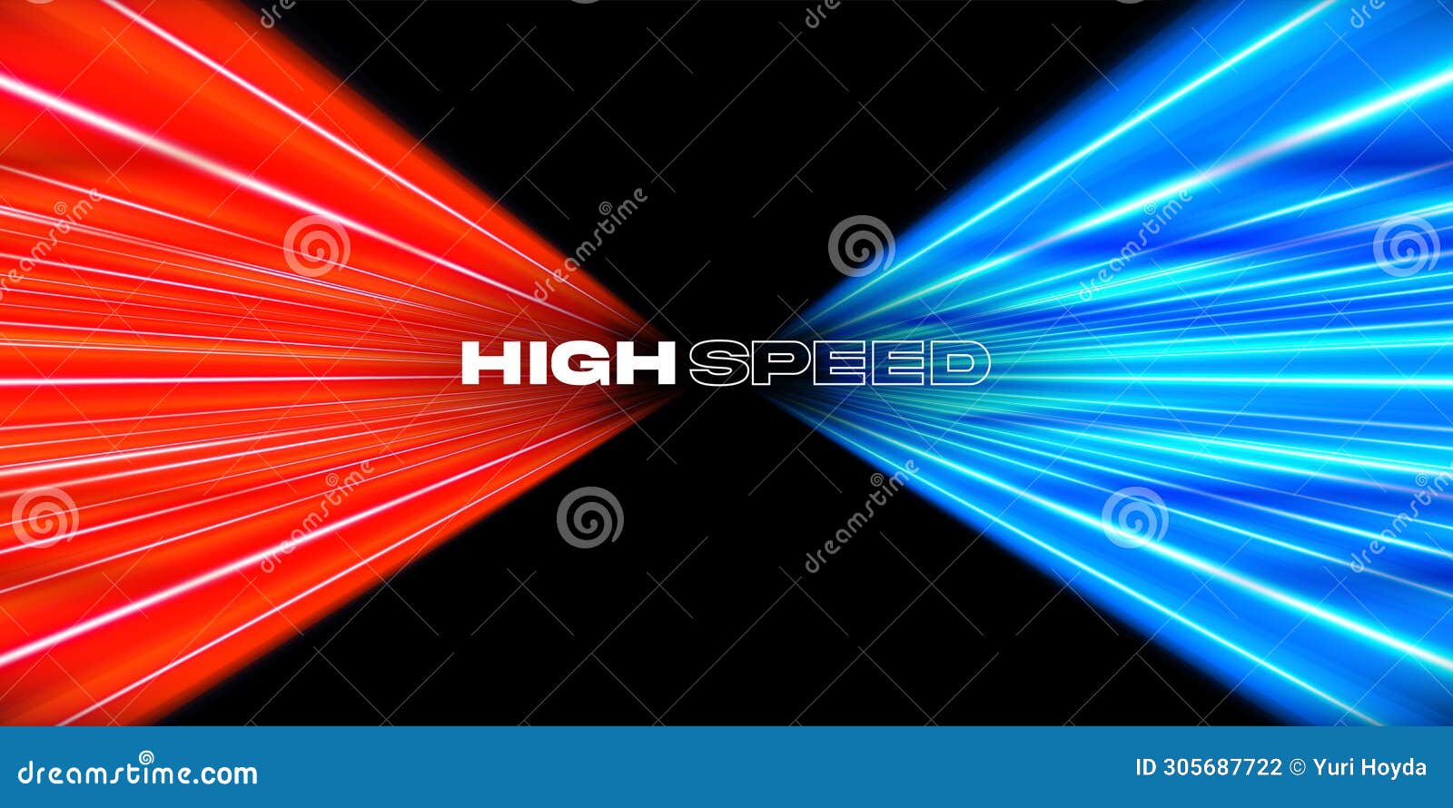 High-speed Lines. Red and Blue, Hot and Cold. Fast Dynamic Light Trails ...