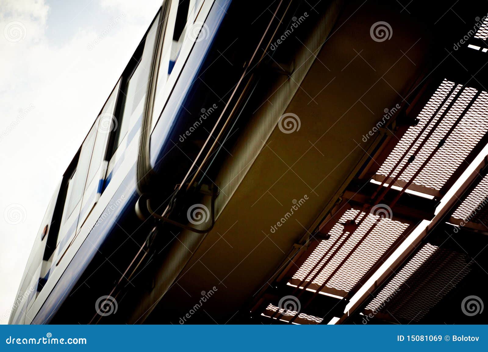 High speed monorail train. stock image. Image of mono - 15081069