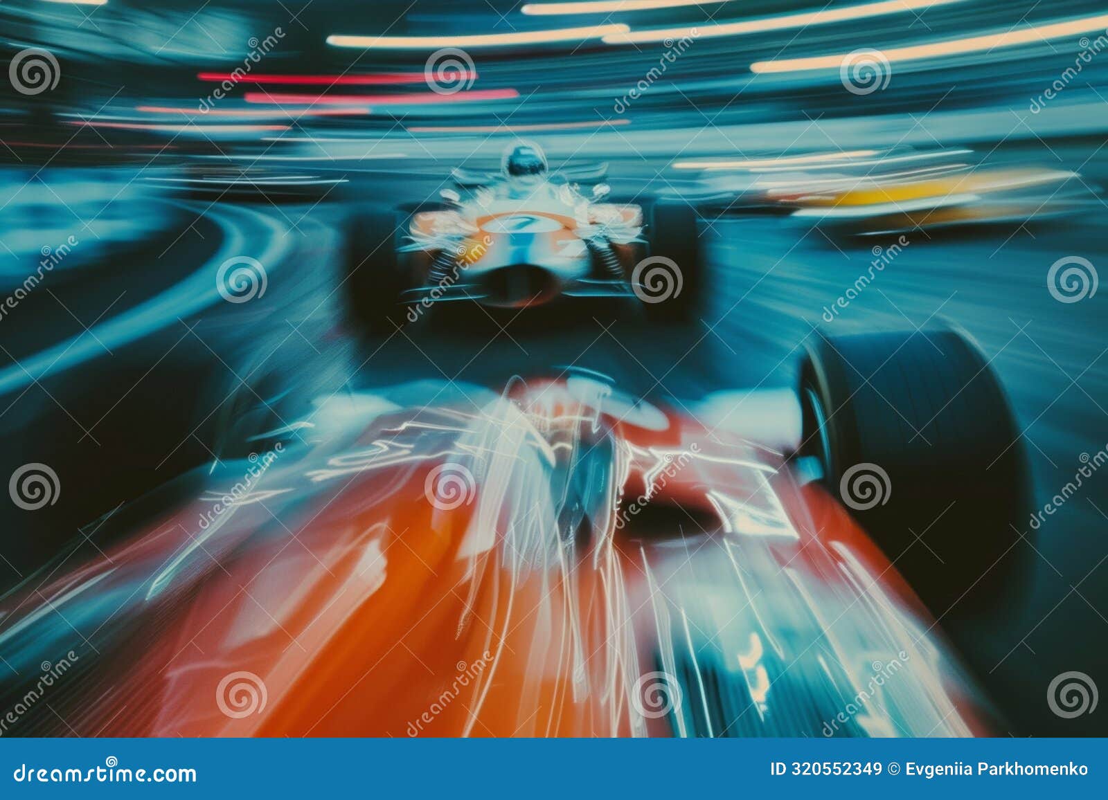 High-Speed Motion Blur of Formula Racing Car on Track Stock Image ...