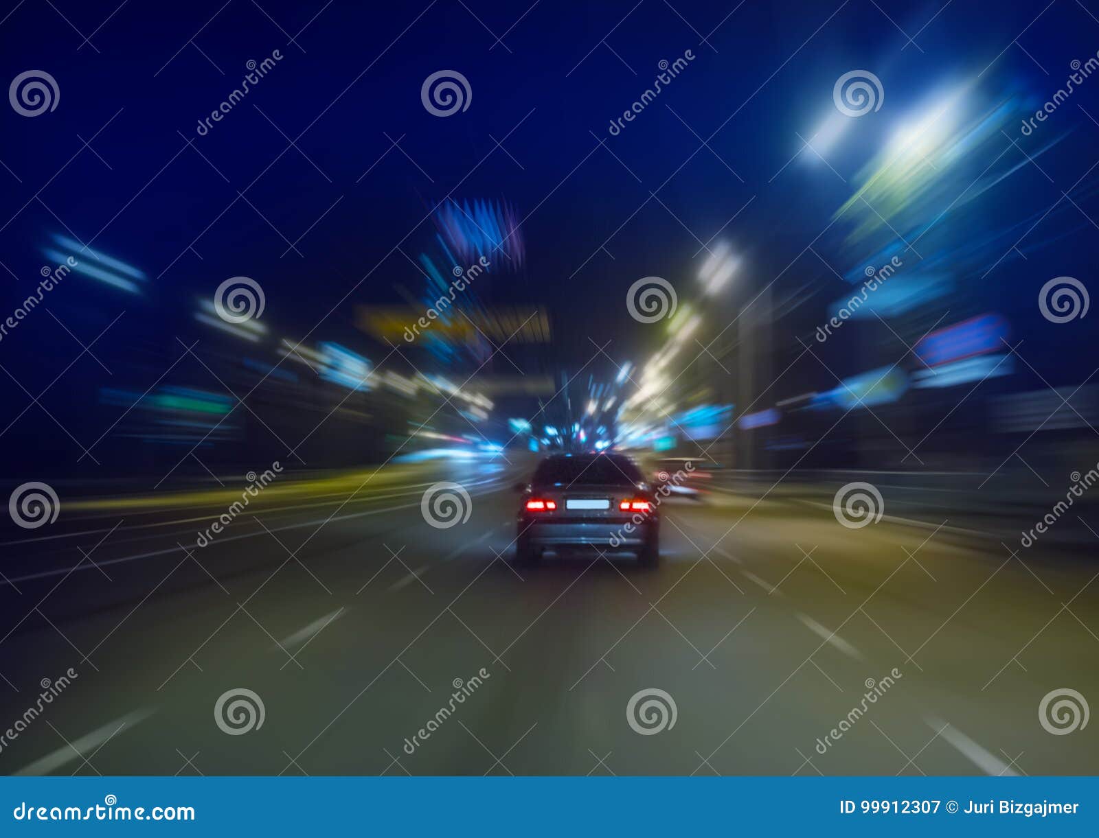 High-speed Movement at Night Stock Image - Image of highway, flash ...