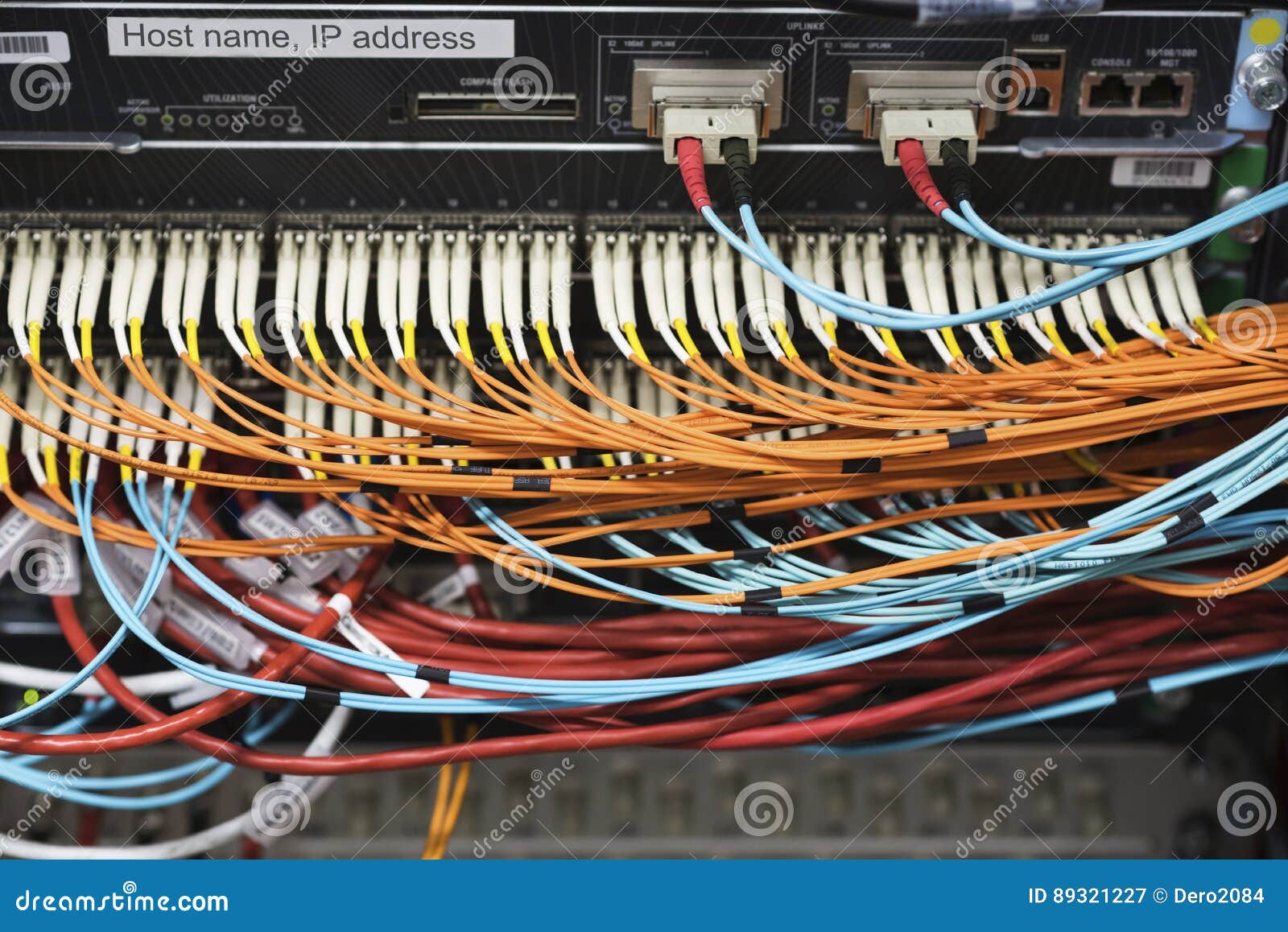 High-speed Networking Equipment, Close-up Stock Image - Image of ...