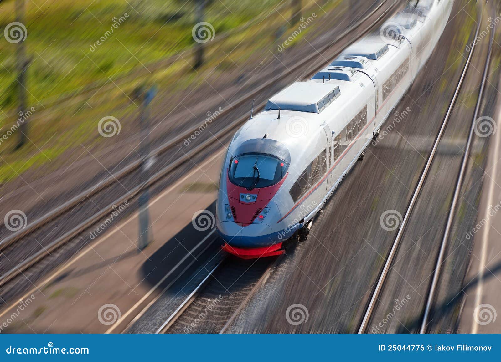 High-speed passenger train stock photo. Image of motion - 25044776