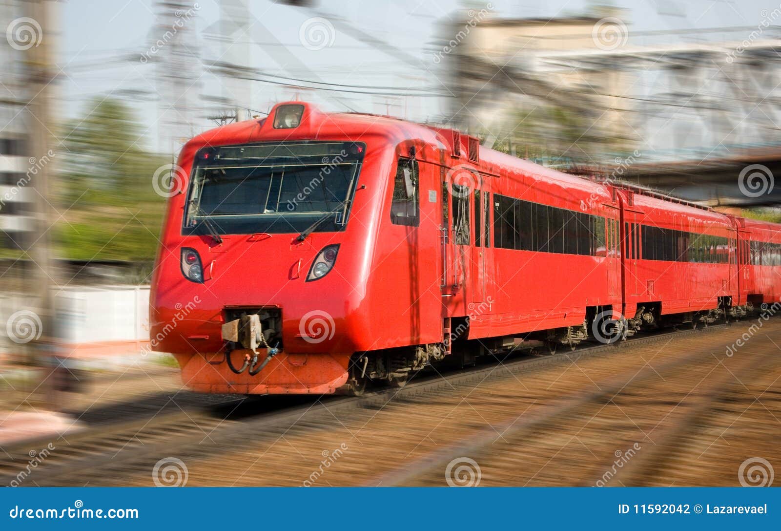 High-speed Passenger Train in Motion Stock Photo - Image of itinerary ...