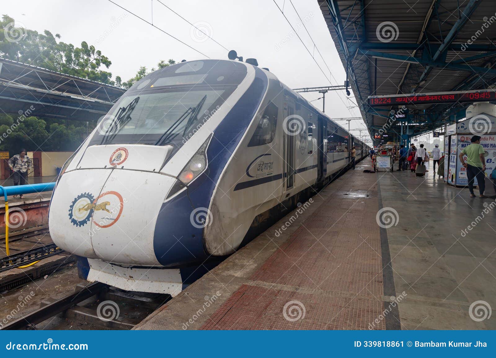 High Speed Passenger Train Standing at Platform during Daytime from ...