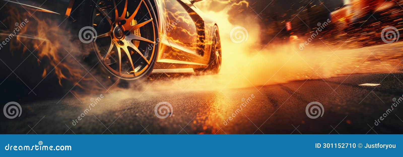 High-Speed Performance Car Drifting on Track. Generative Ai Stock ...