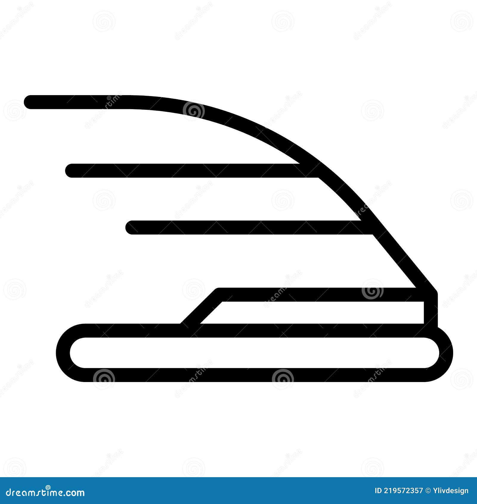 High Speed Power Train Icon, Outline Style Stock Vector - Illustration ...