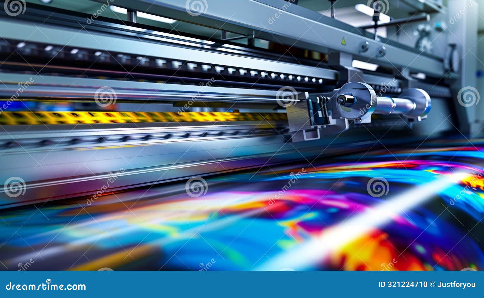 High-Speed Printing Press in Operation. Generative Ai Stock ...
