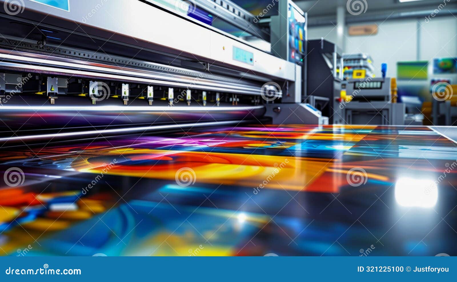 High-Speed Printing Press in Operation. Generative Ai Stock ...