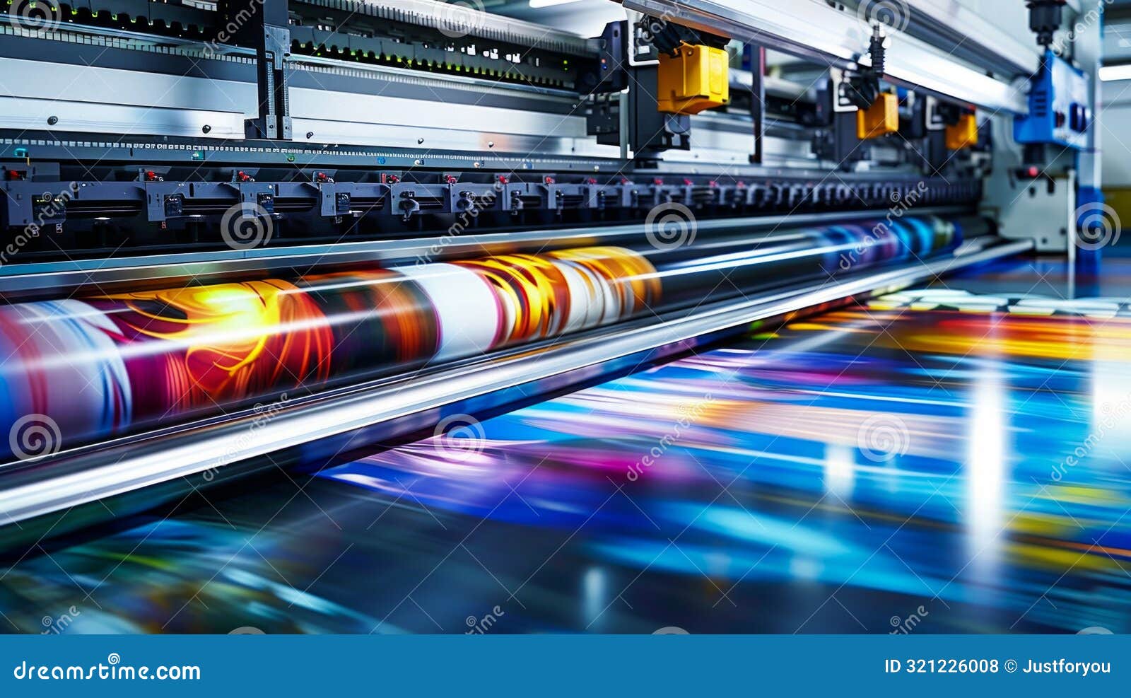 High-Speed Printing Press in Operation. Generative Ai Stock ...