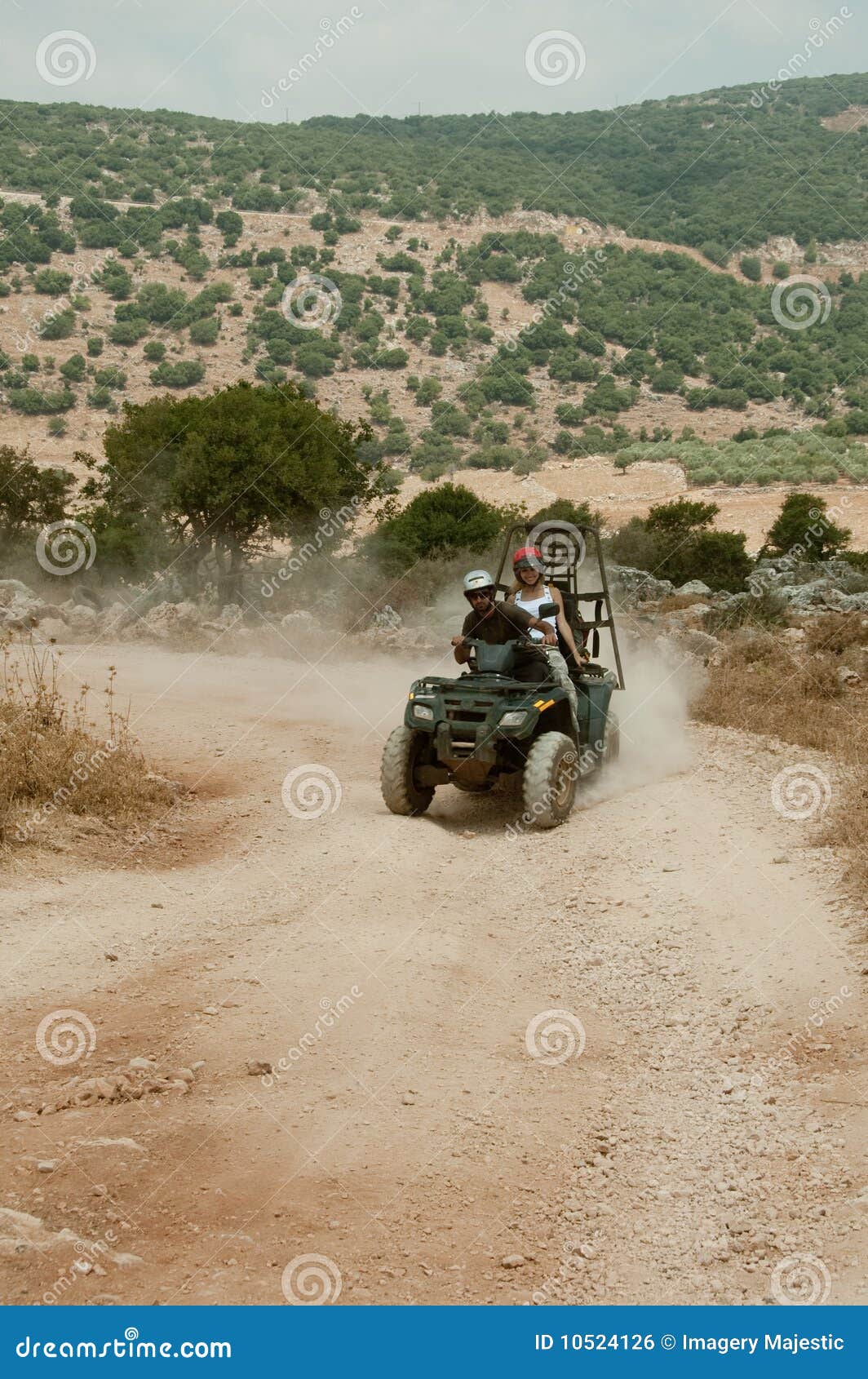 High speed quad stock photo. Image of runners, road, spray - 10524126