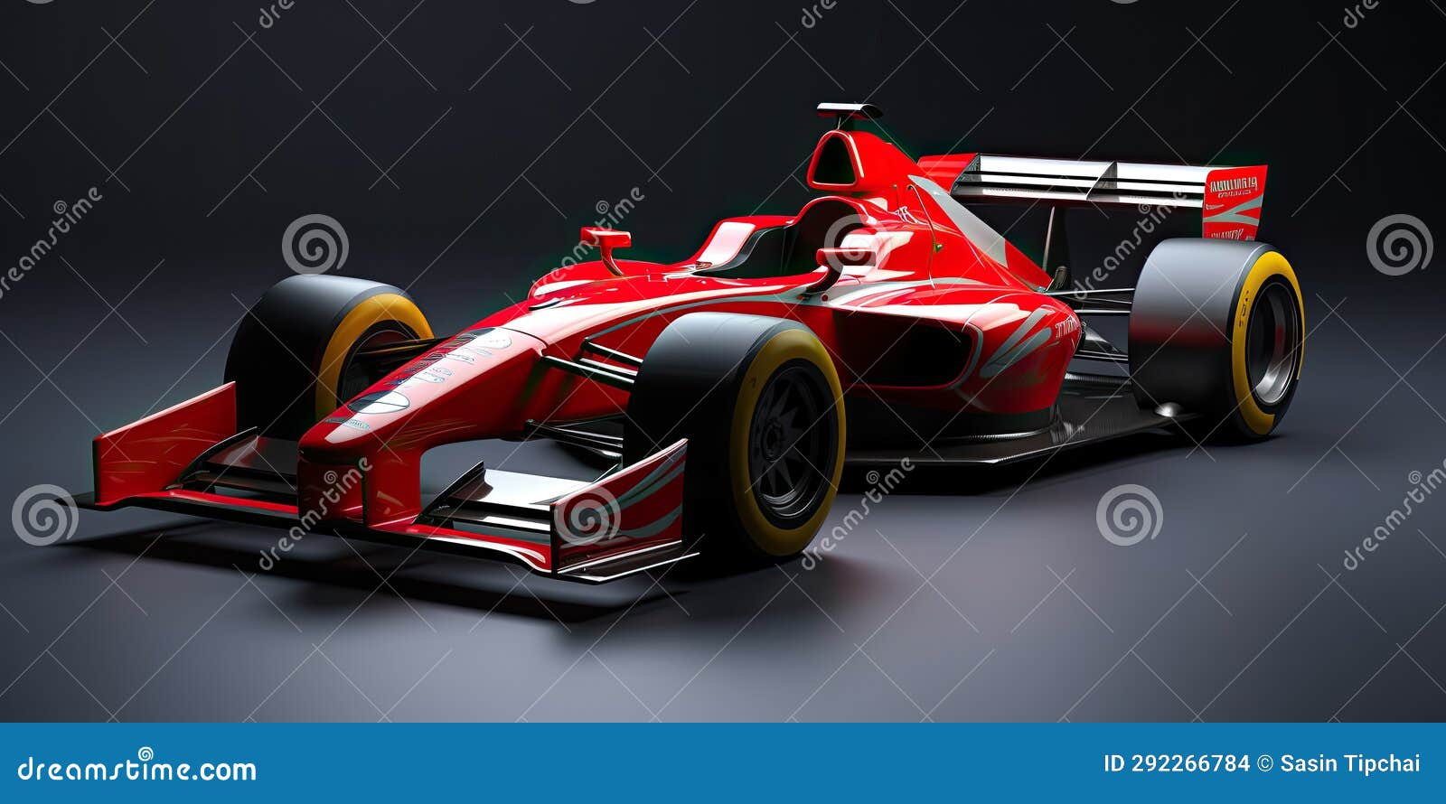 High Speed Race Red Formula Car Stock Photo - Image of race ...