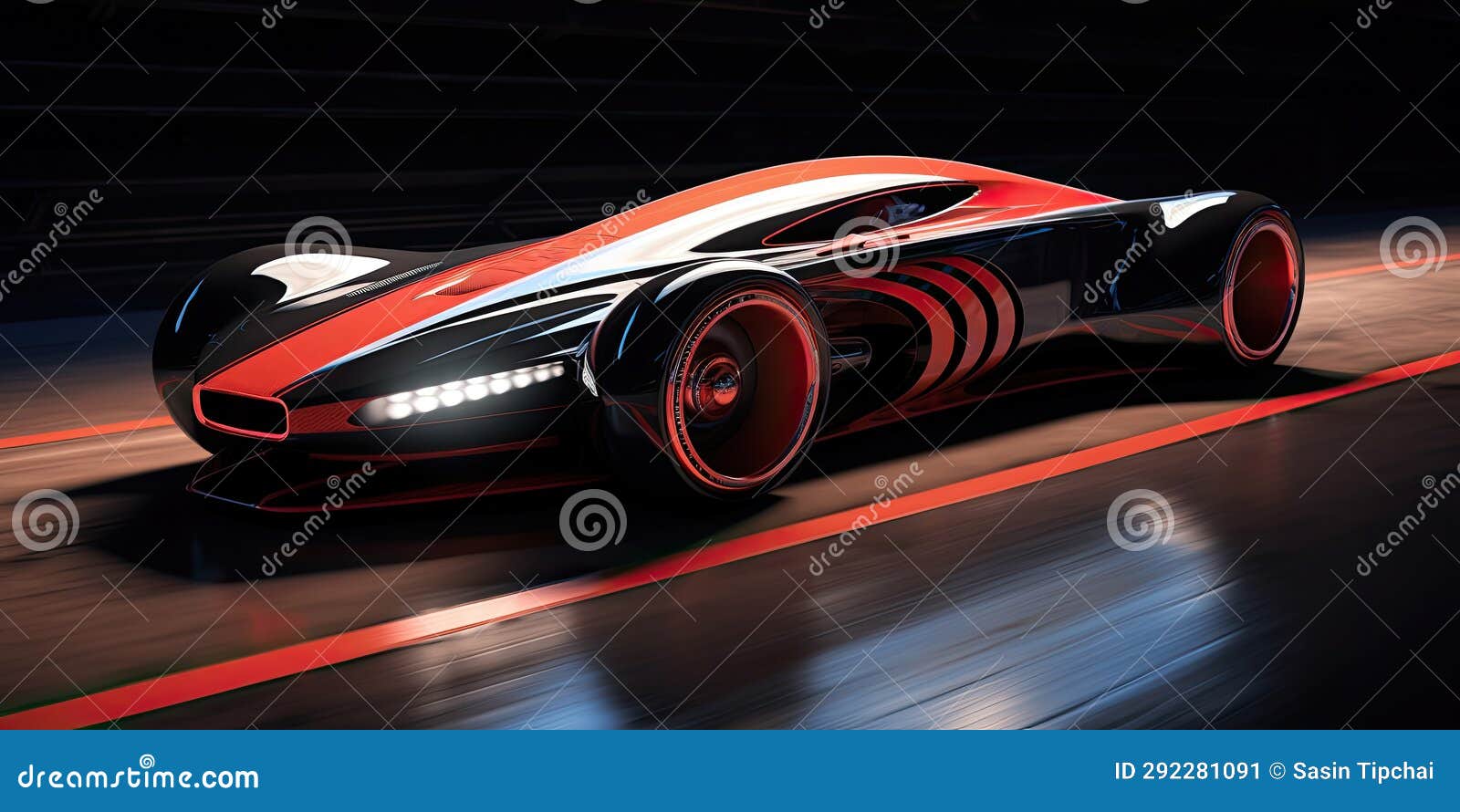 High Speed Race Red Formula Car Stock Image - Image of automobile ...