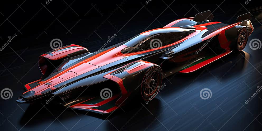 High Speed Race Red Formula Car Stock Image - Image of tire, circuit ...