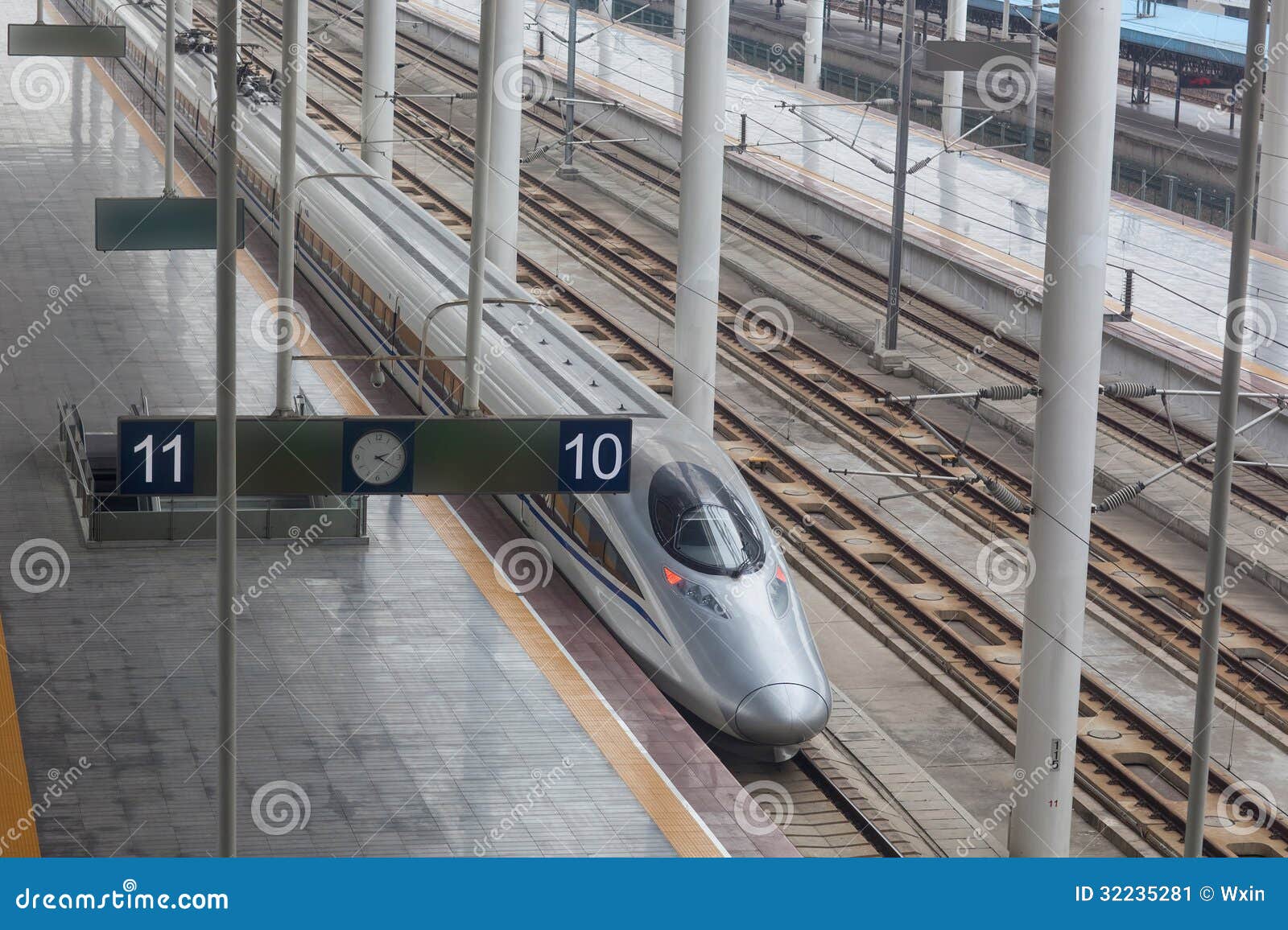 High speed rail station stock image. Image of commute - 32235281