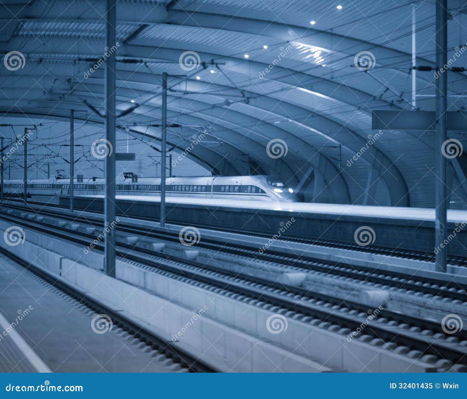 High speed rail station stock image. Image of site, track - 32401435