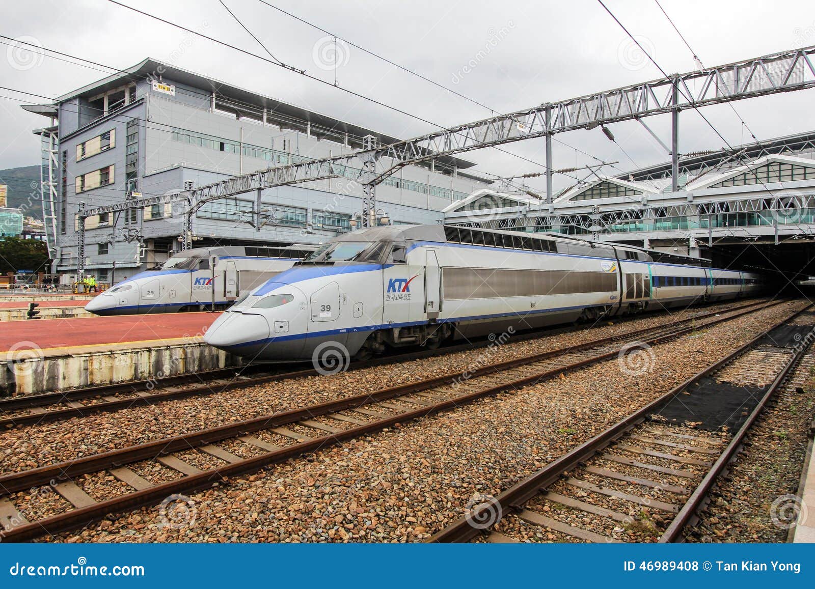 High Speed Rail Trains in Korea Editorial Stock Photo - Image of ...
