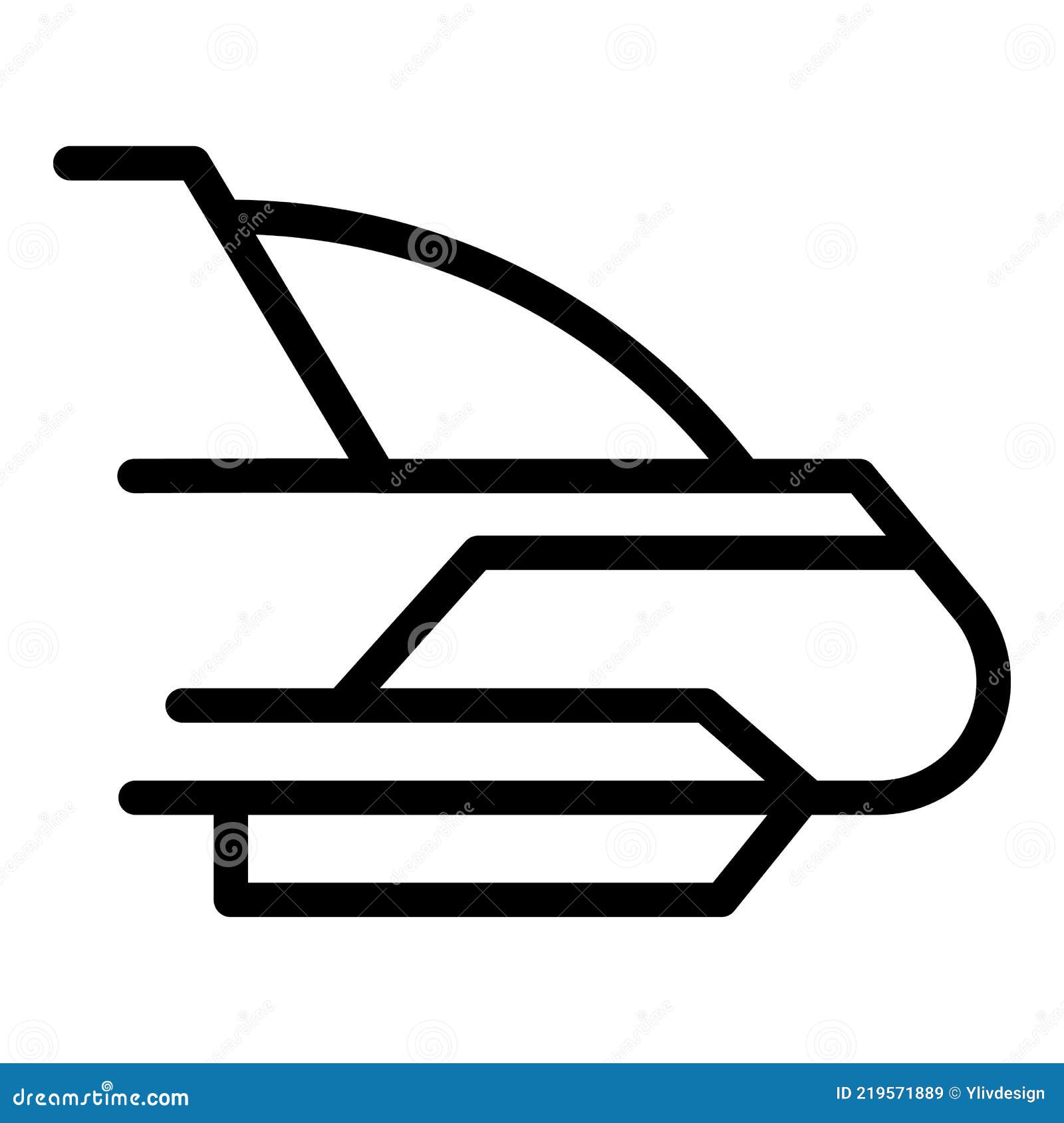 High Speed Railway Icon, Outline Style Stock Vector - Illustration of ...