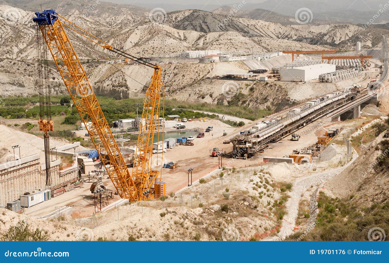 High Speed Railway Line Construction Site Stock Photo - Image of ...