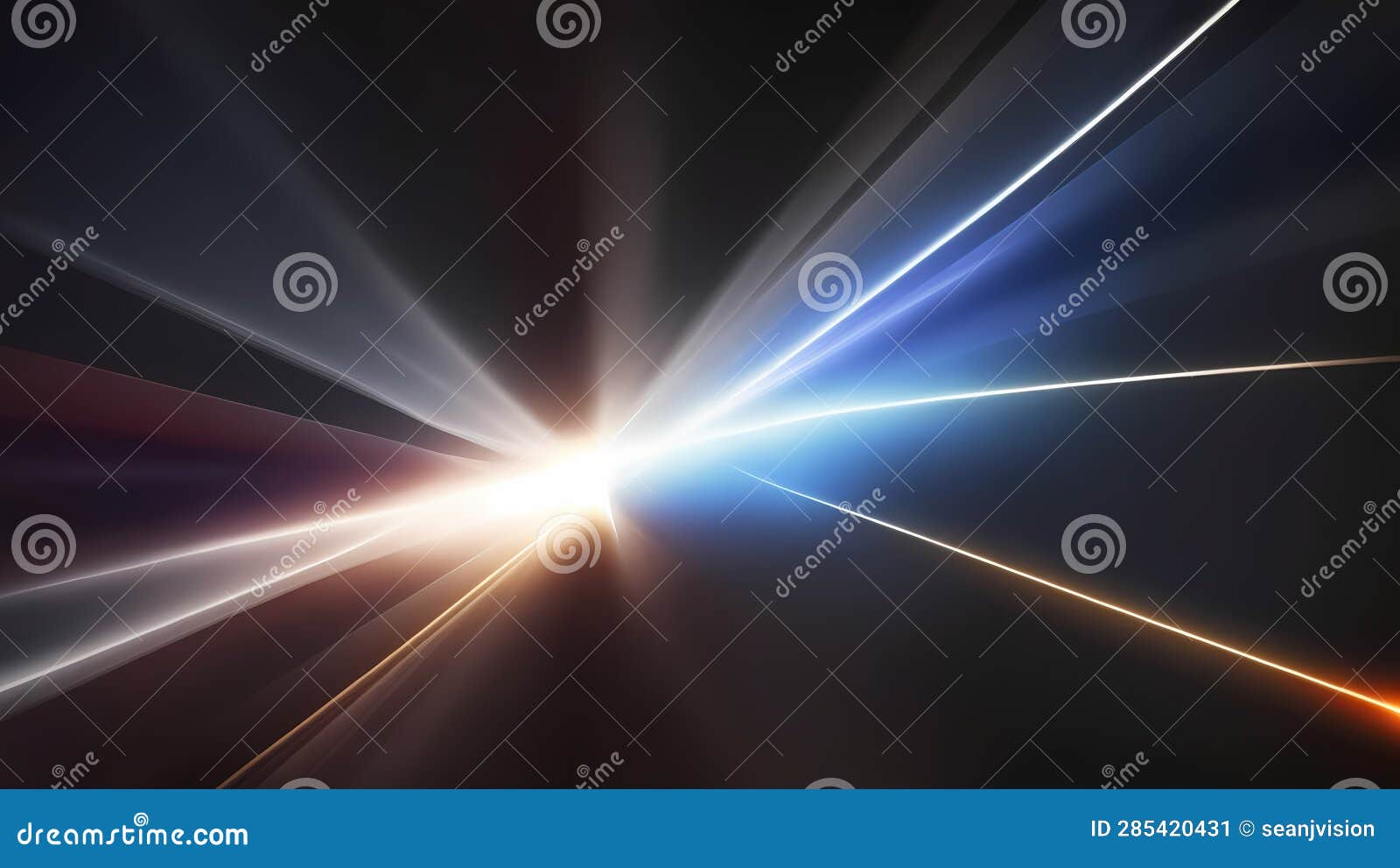 High Speed Rainbow Beam Ray of Future Technology Transmission Concept ...