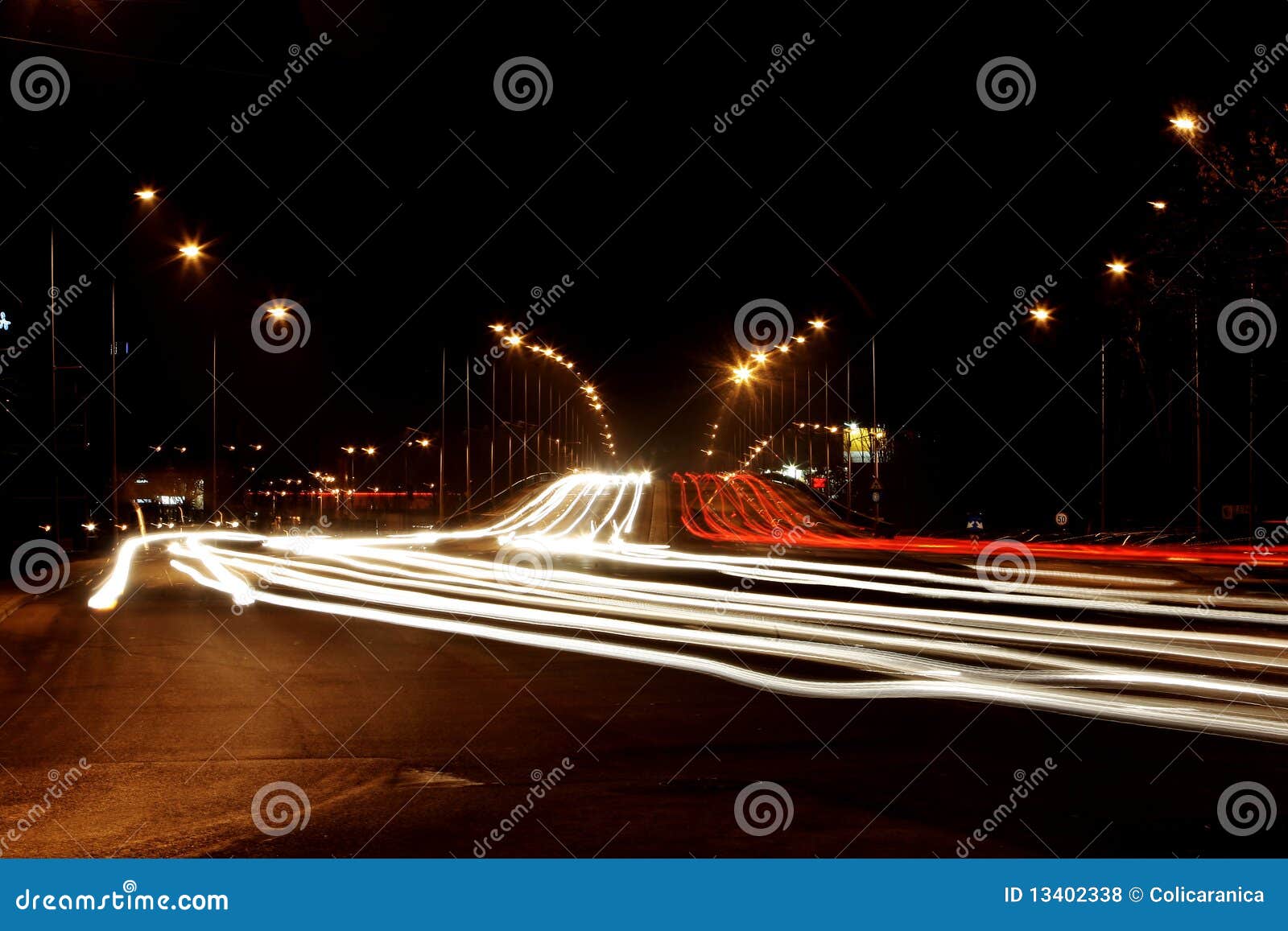 High speed road stock photo. Image of night, automobile - 13402338