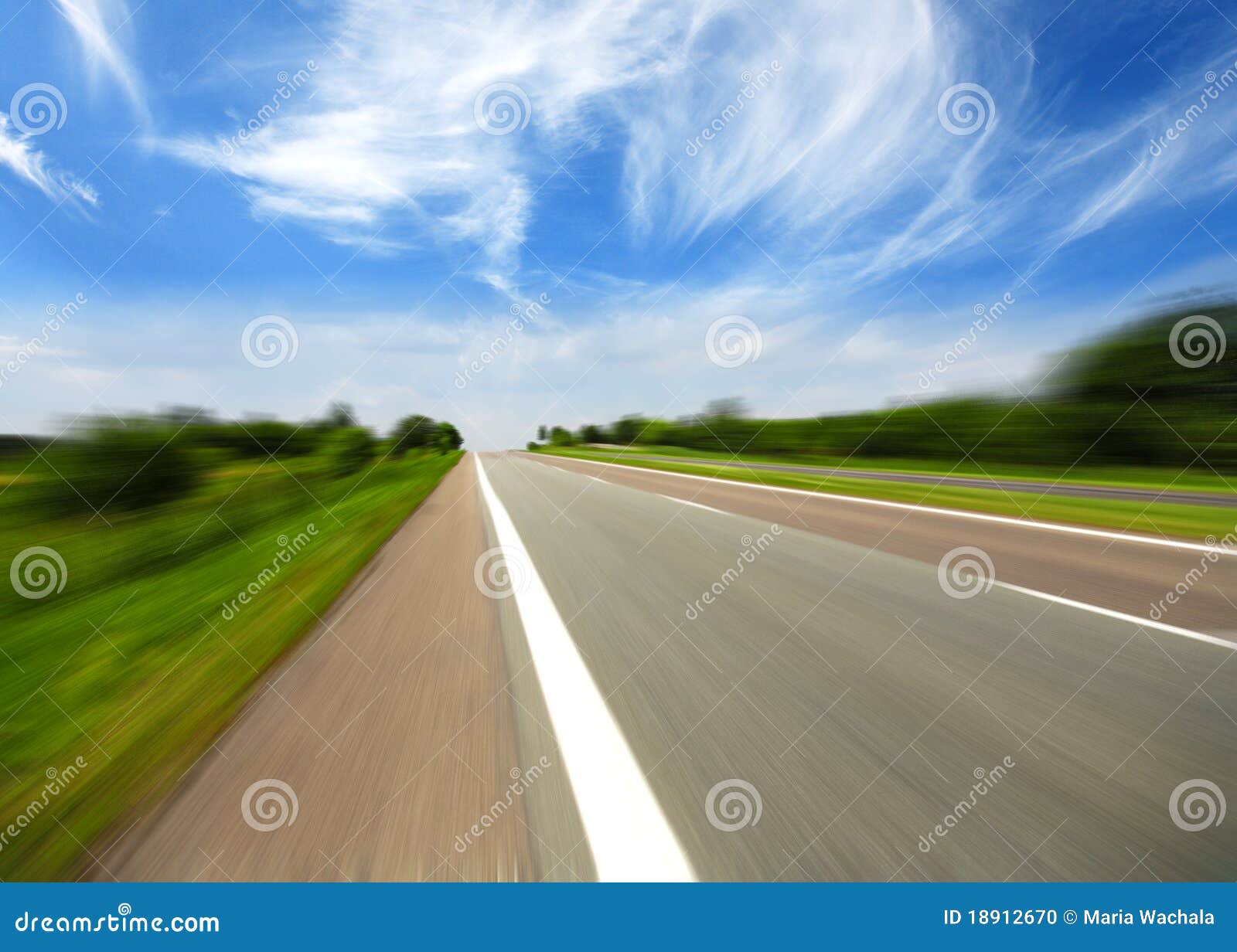 High speed road stock photo. Image of drive, field, grass - 18912670
