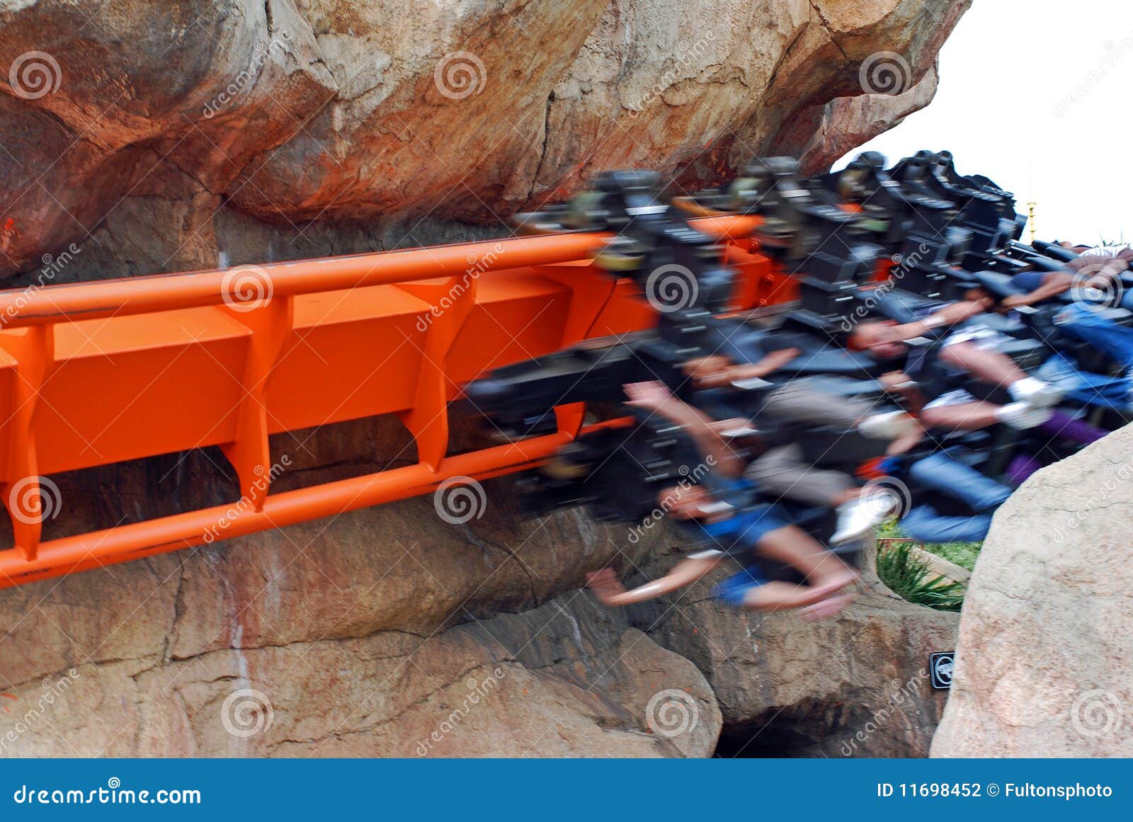 High Speed Roller Coaster Ride Stock Photo - Image of excitement ...