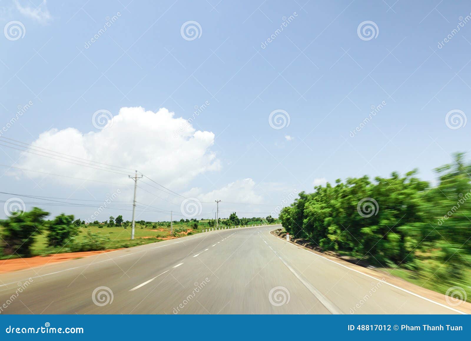 High Speed Running of Forest Road Stock Photo - Image of land, lane ...