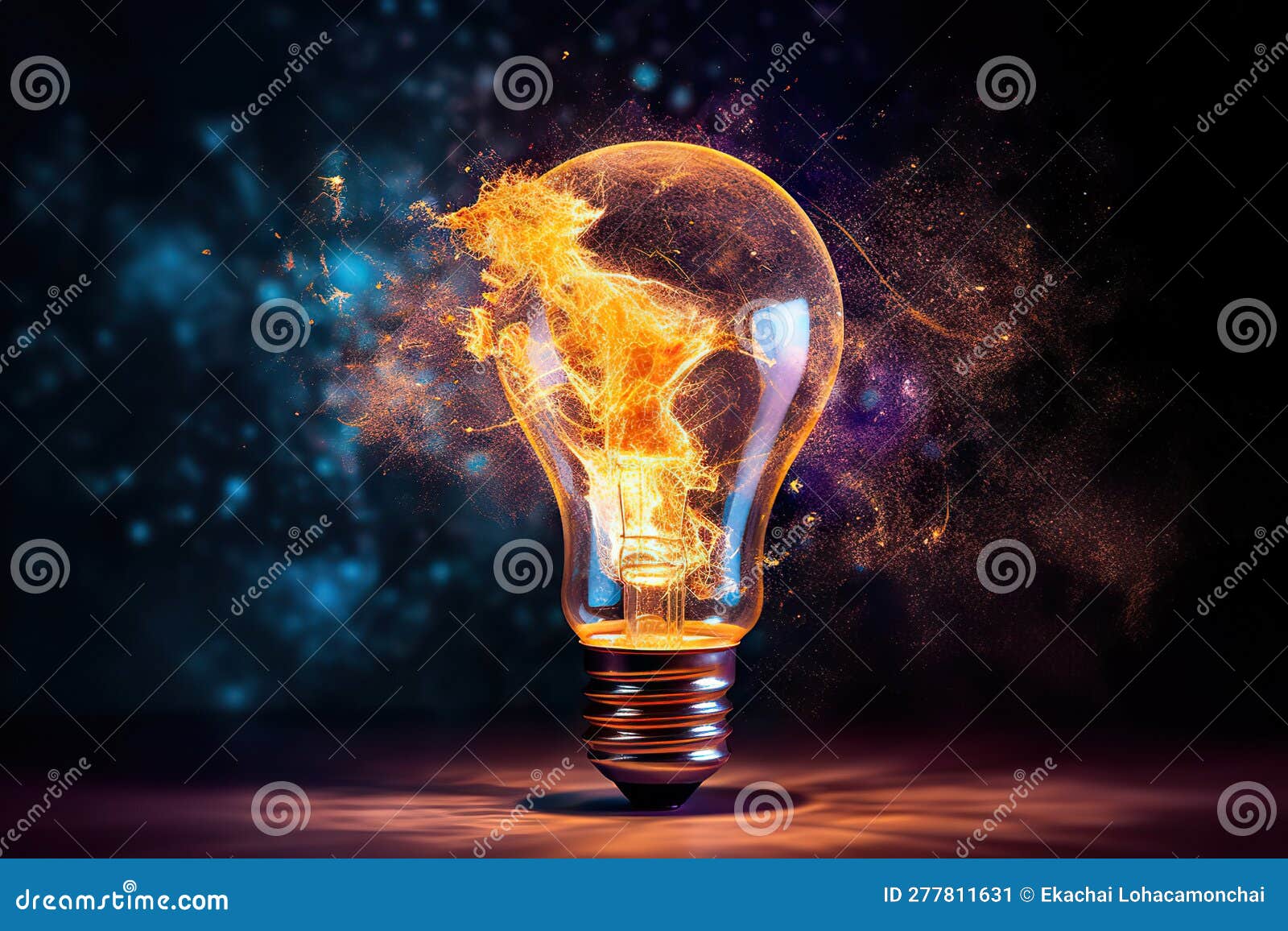 High-Speed Shot of Traditional Electric Bulb Exploding. Created with ...