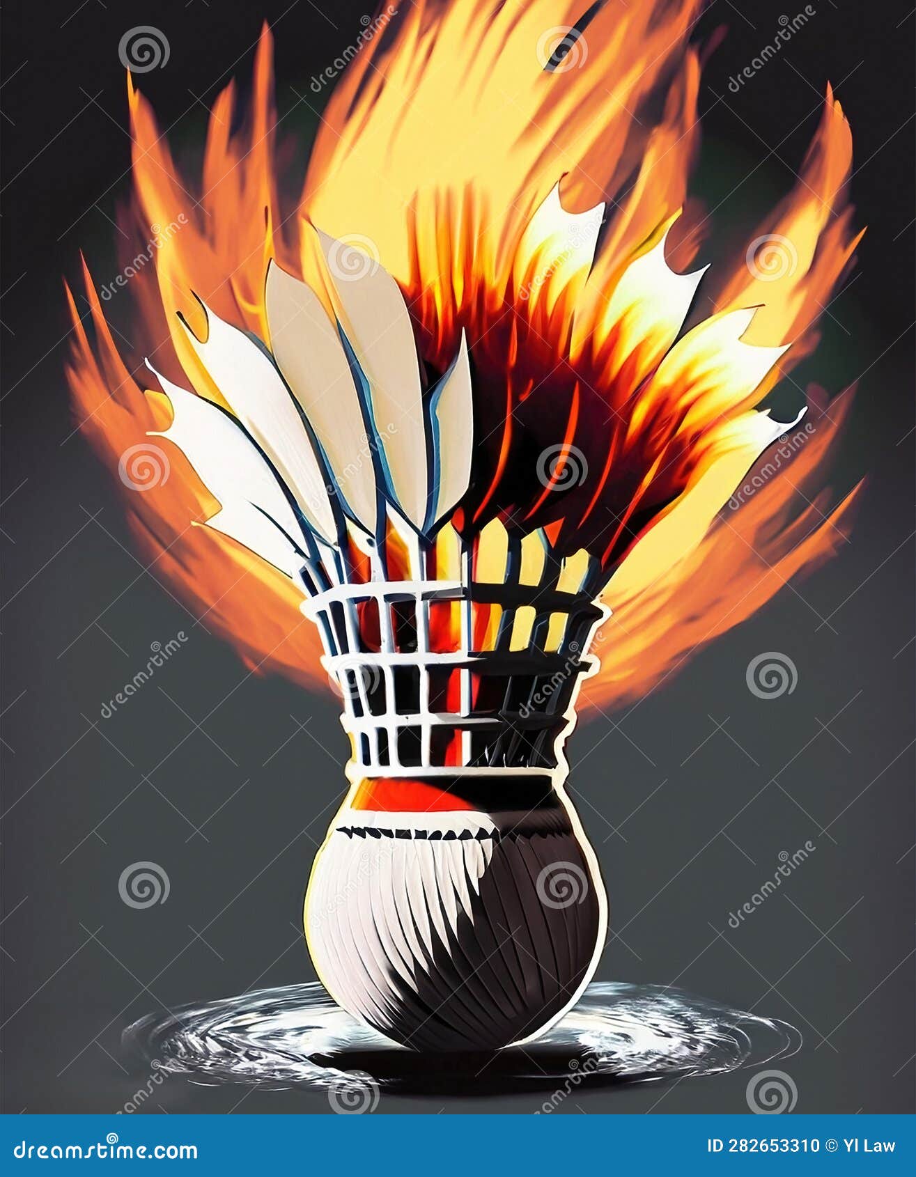 High-speed Shuttlecock with a Flame Tail Editorial Image - Image of ...