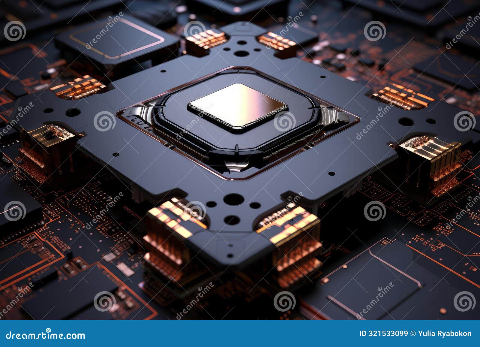 High-speed System Network Processor. Generate Ai Stock Illustration - Illustration of ...