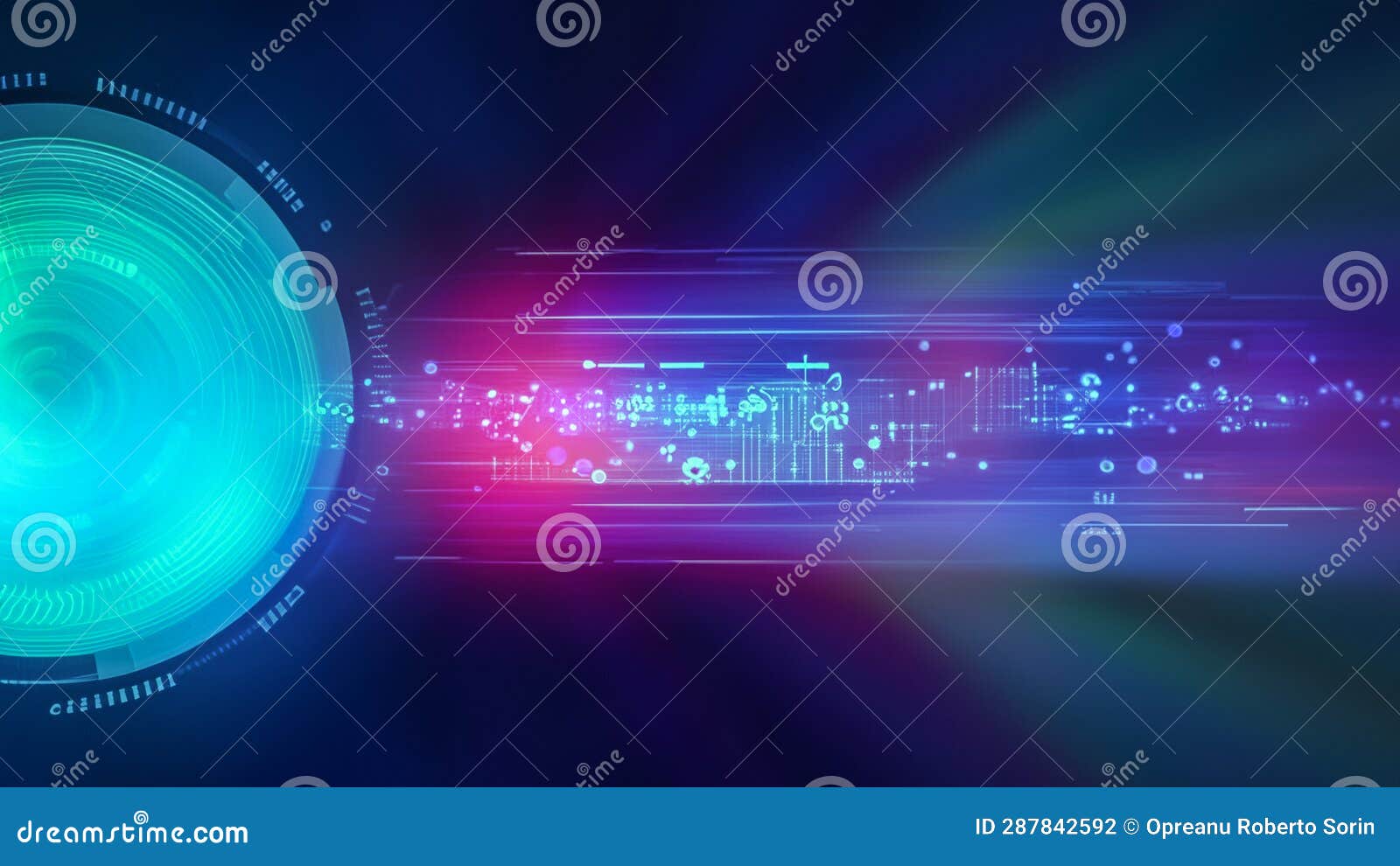 High Speed Technology Concept Stock Illustration - Illustration of dark ...