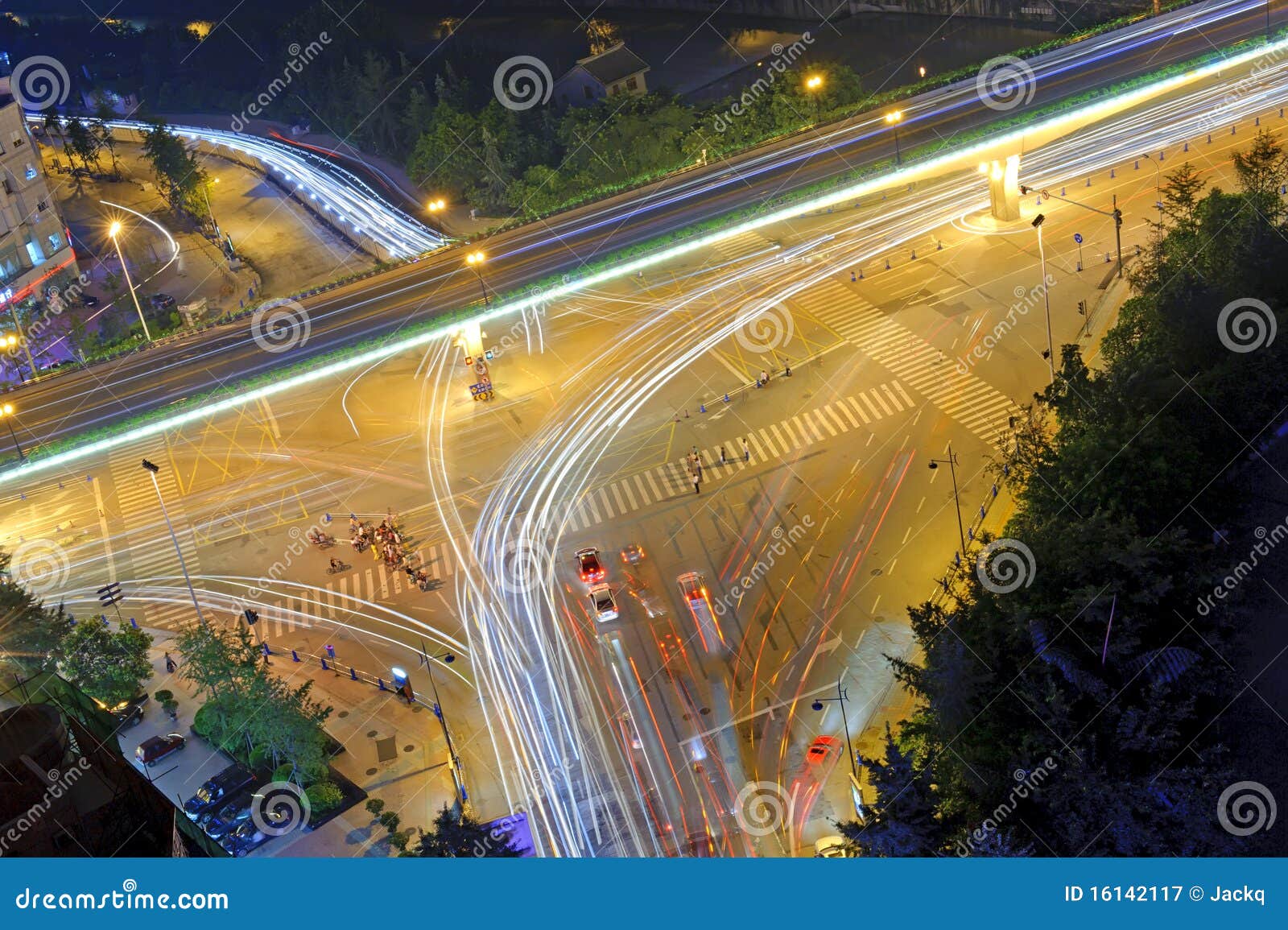 High-speed Traffic and Blurred Light Trails Stock Image - Image of ...
