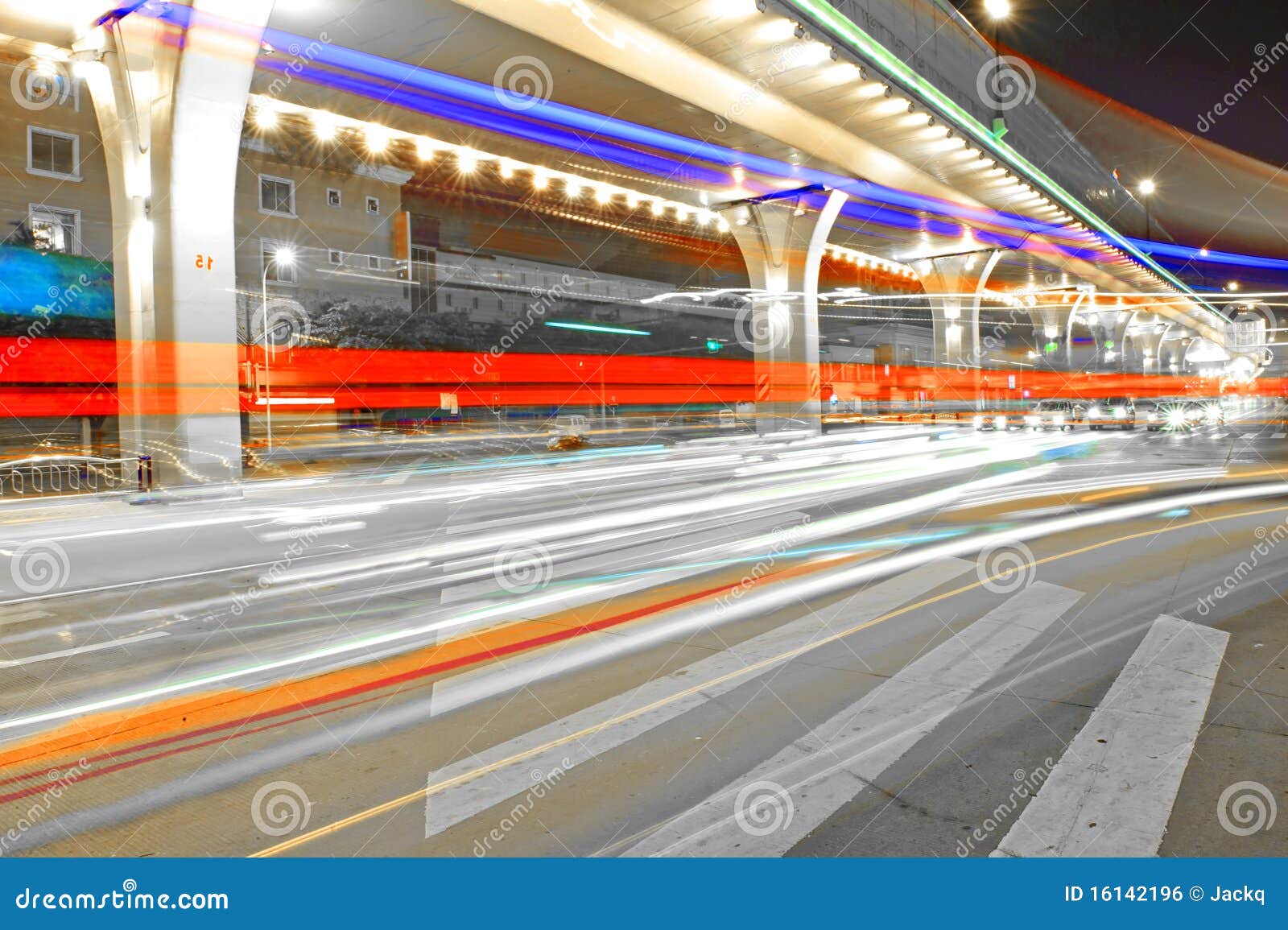 High Speed Traffic and Blurred Light Trails Stock Photo - Image of ...