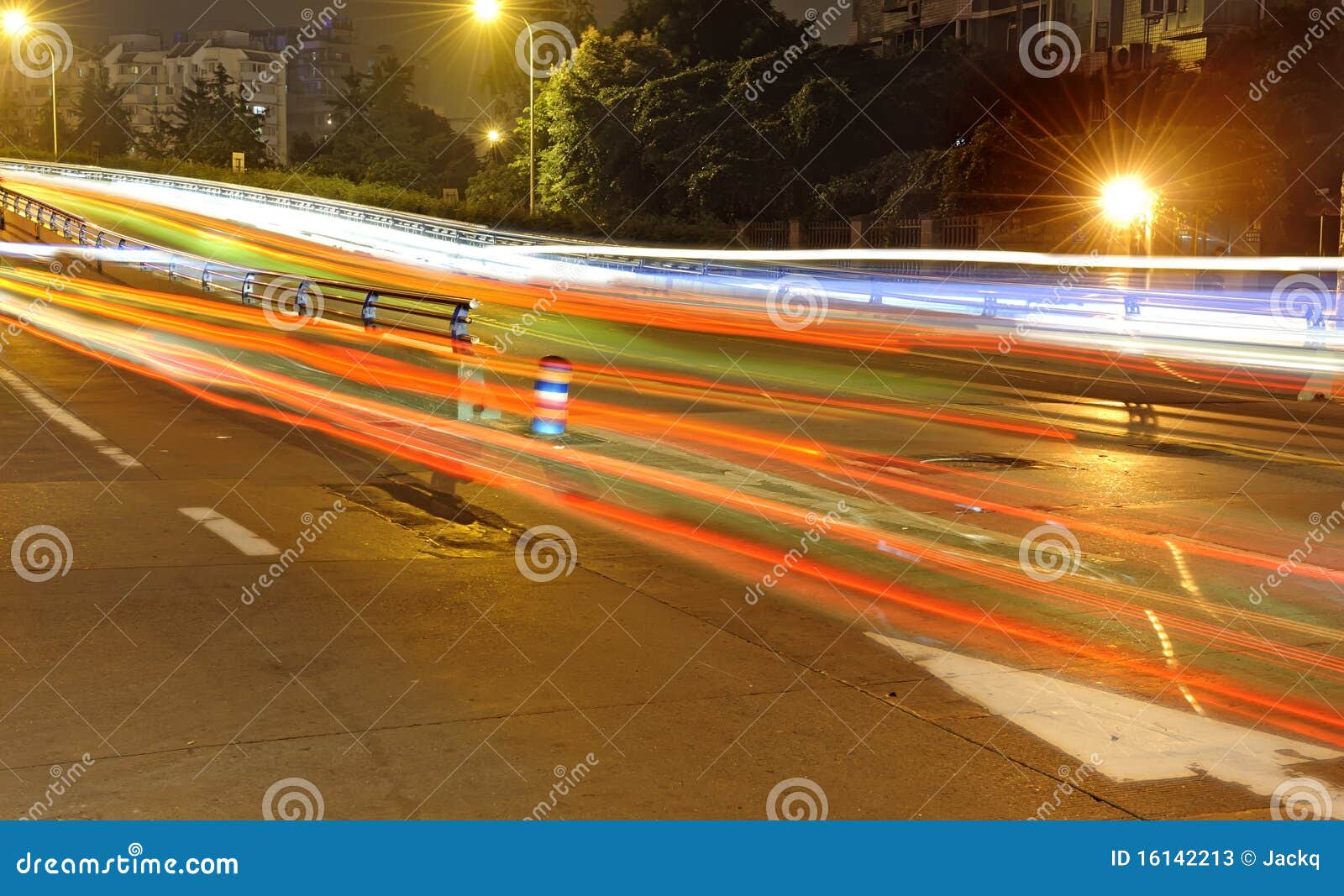 High Speed Traffic and Blurred Light Trails Stock Image - Image of ...