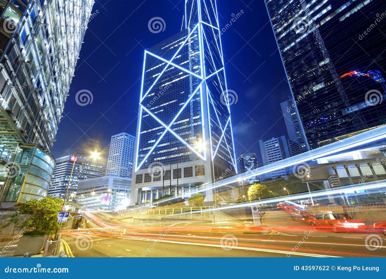 High Speed Traffic at Night Stock Photo - Image of bright, flyover ...