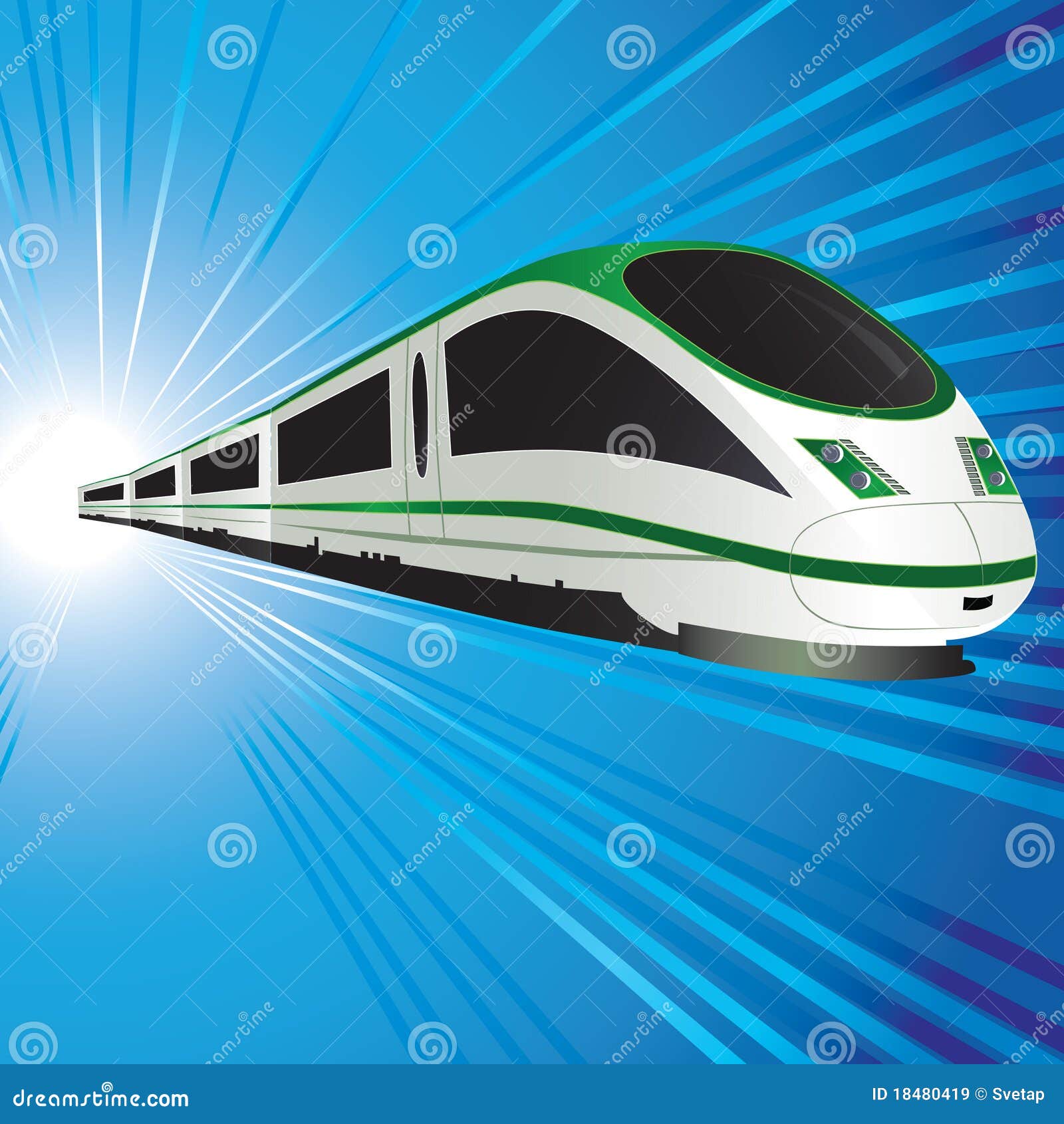 High-speed Train Cartoon Vector | CartoonDealer.com #18480419