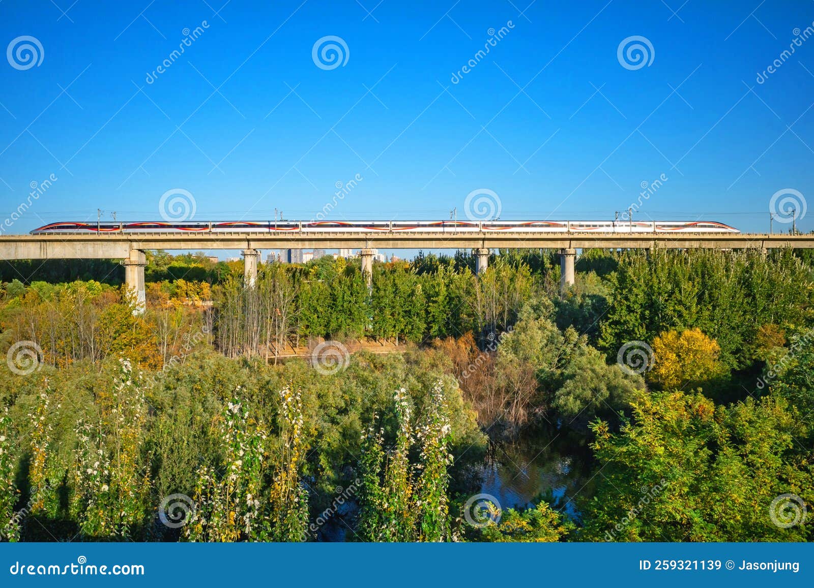High Speed Railway in Bridge Editorial Stock Image - Image of speed ...