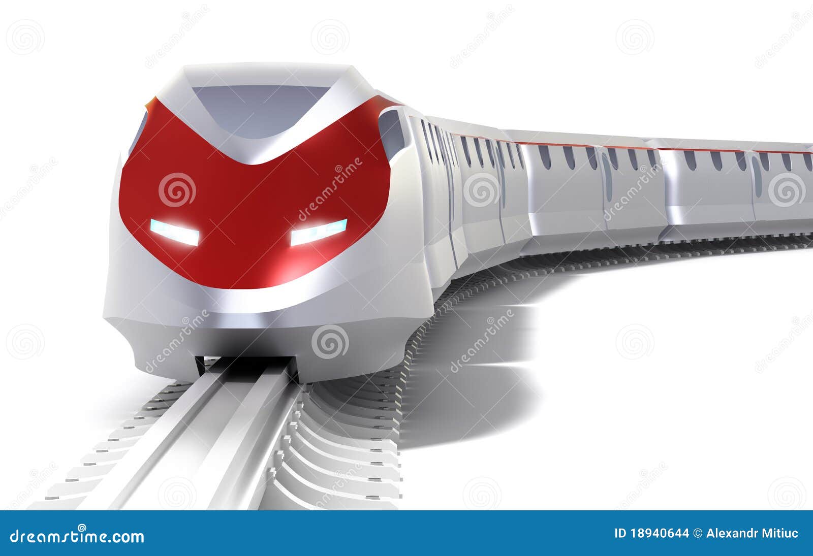 High speed train concept stock illustration. Illustration of rails ...