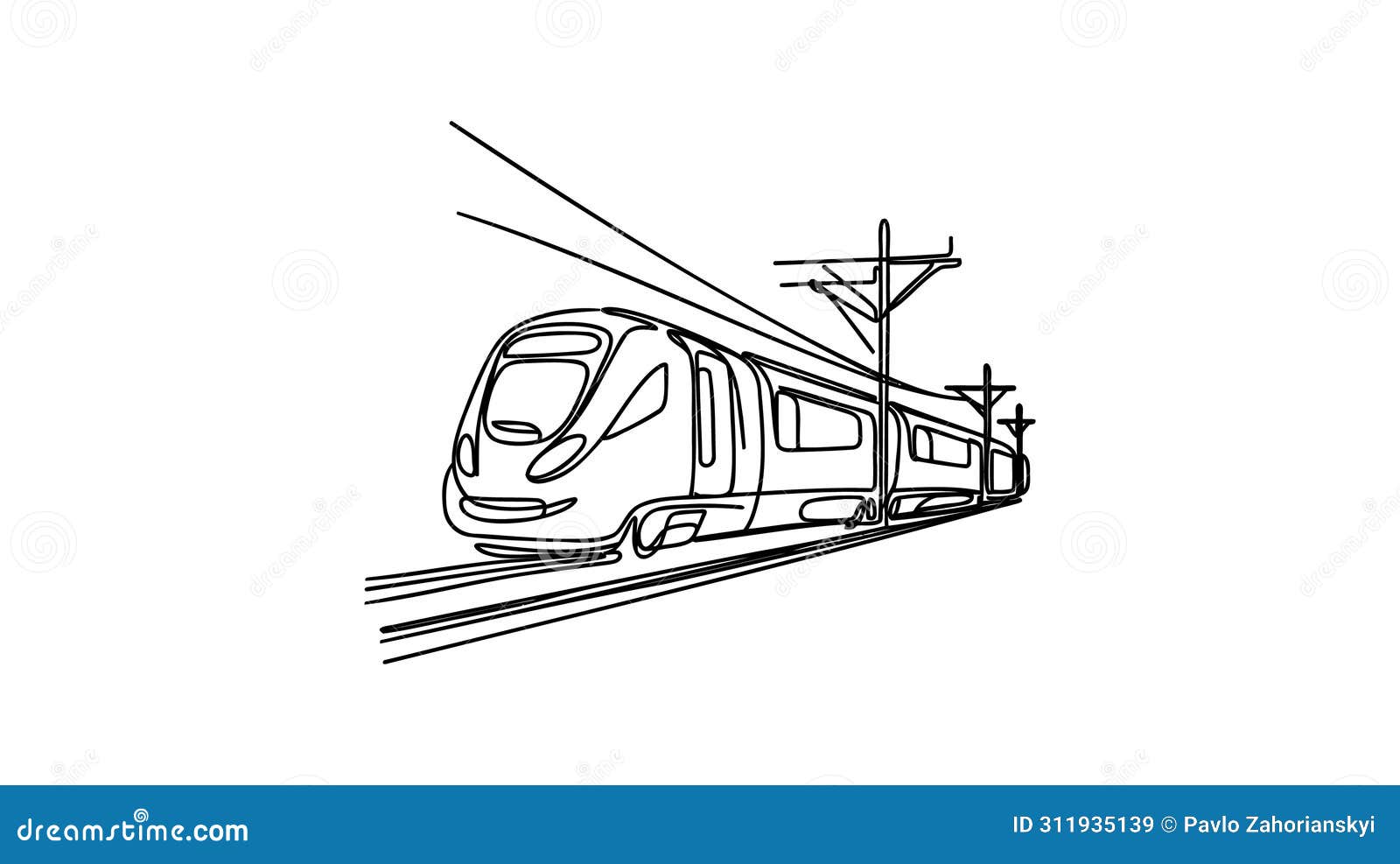 Train Continuous Rail Subway Line Icon. Rail Subway Metro Transport ...