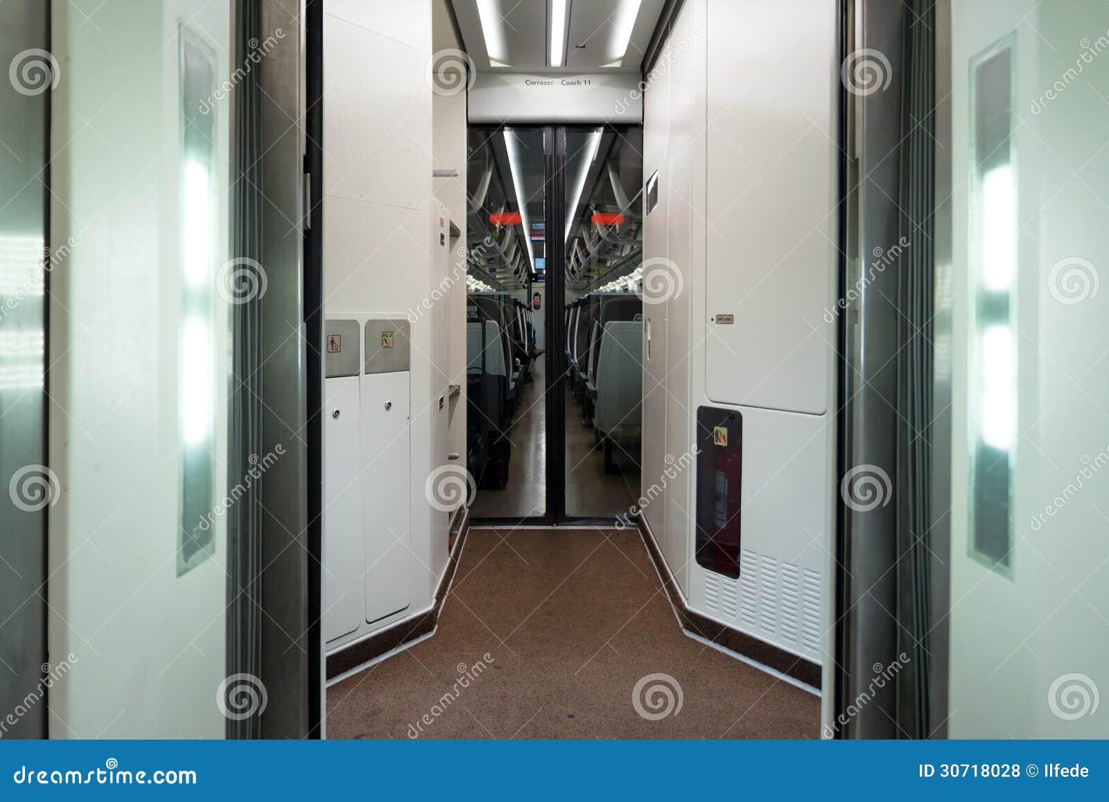 High speed train corridor stock photo. Image of handrail - 30718028