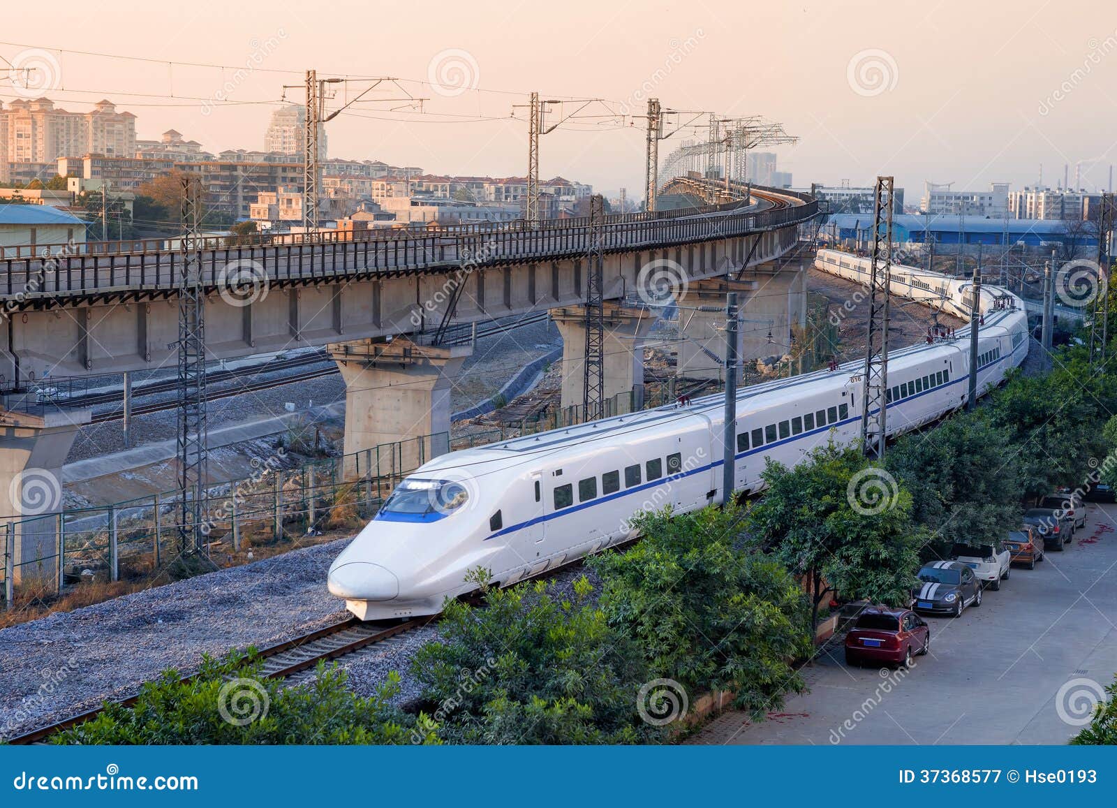 High-speed Train,EMU(Electrical Multiple Unit) Stock Image - Image of ...